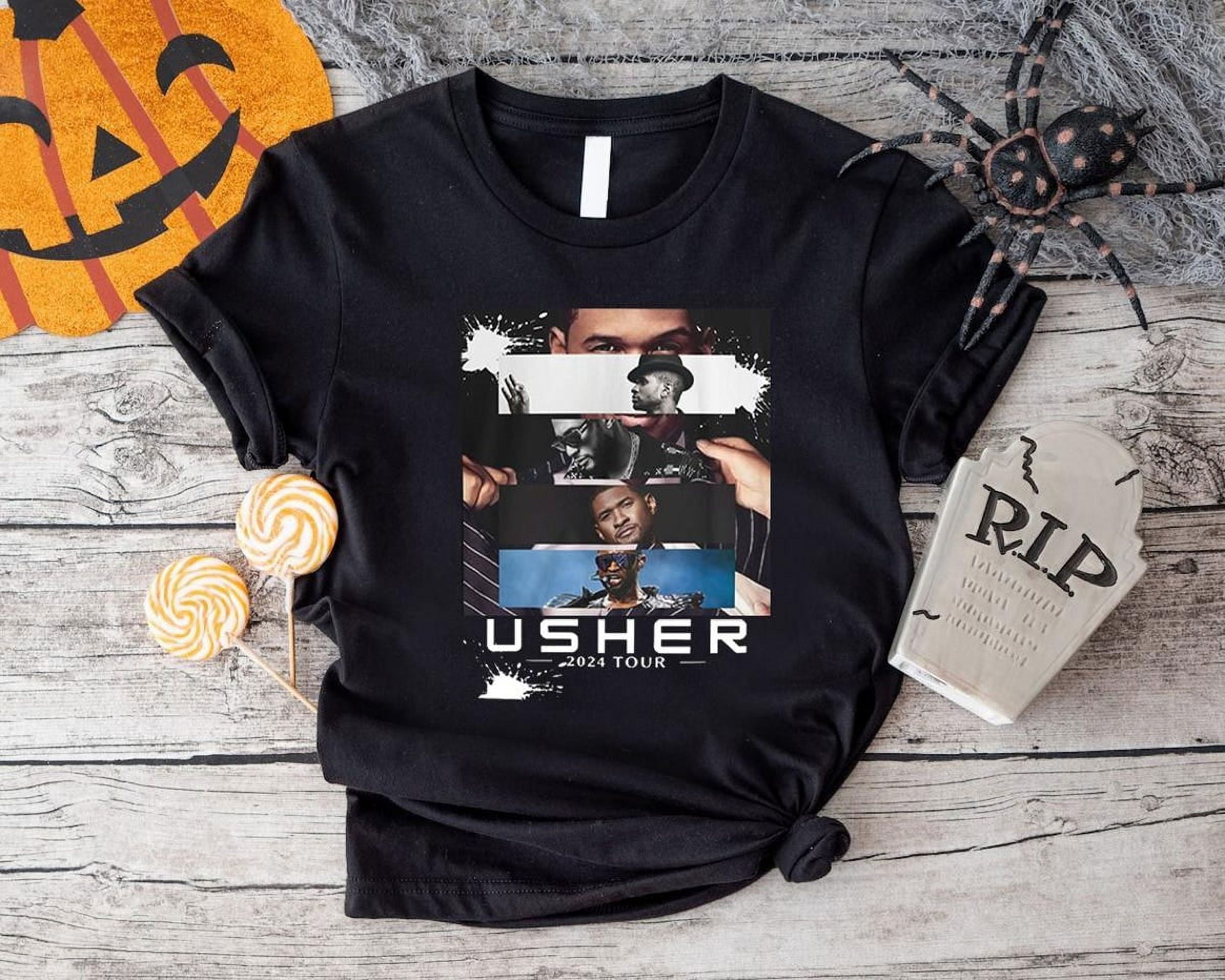 Usher 2024 Tour T Shirt, Usher World Tour Shirt, Usher Past Present ...