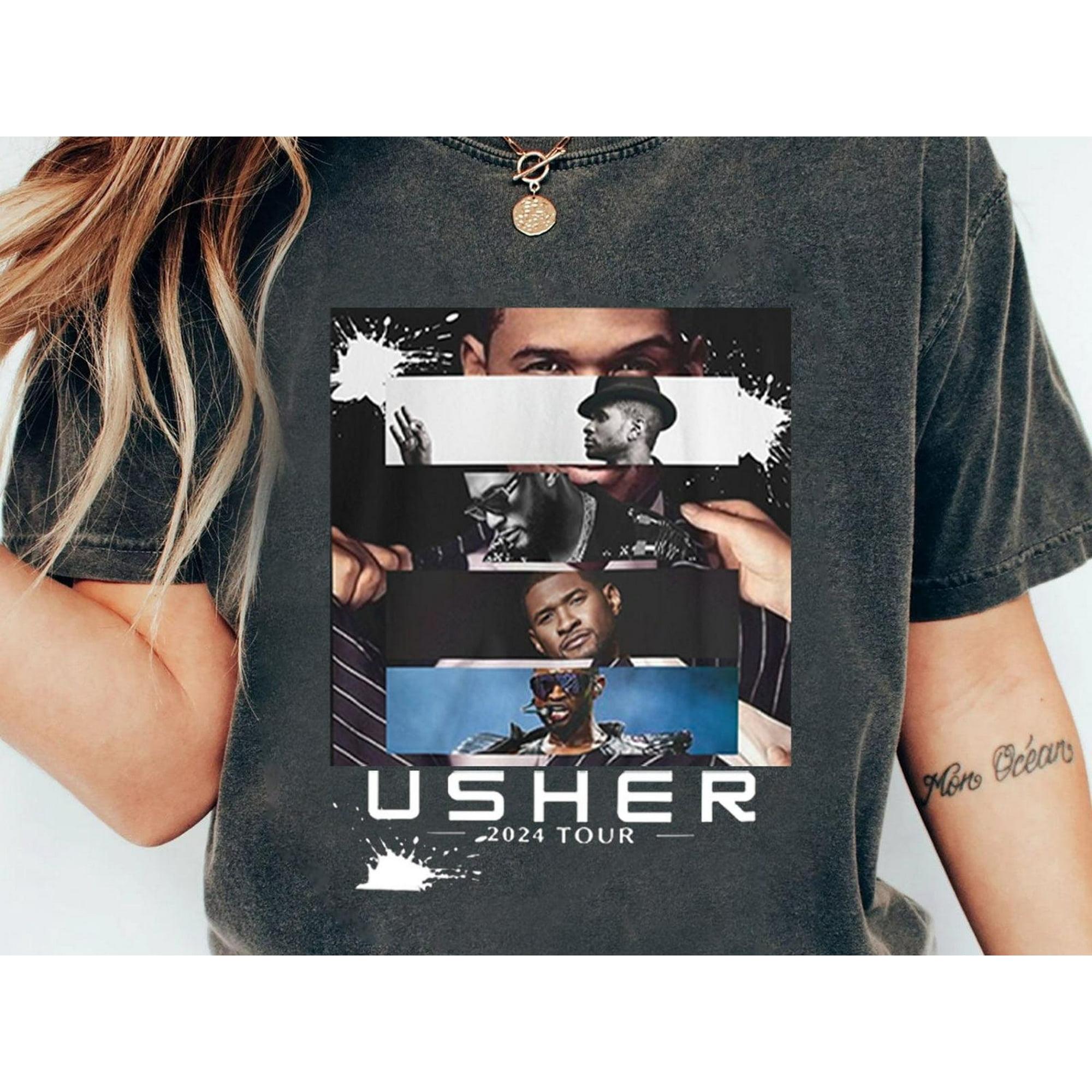 Usher 2024 Tour T Shirt Usher World Tour Shirt Usher Past Present