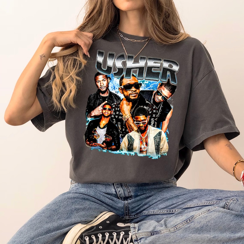 Usher 2024 World Tour Shirt, Usher Past Present Future World Tour T ...