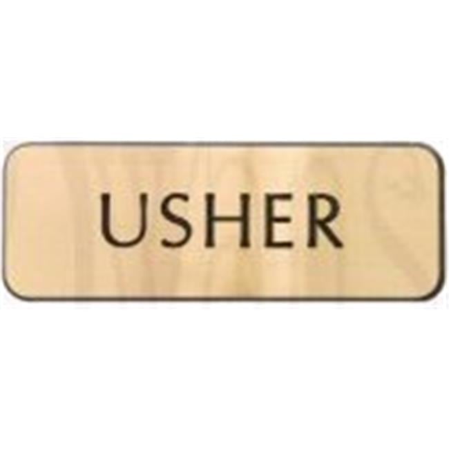 Usher Contemporary Badge, Gold & Black - Magnetic Back - Walmart.com