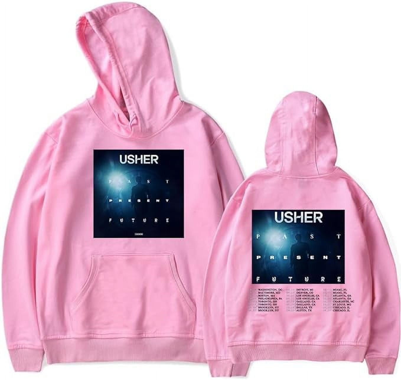 Usher PAST PRESENT FUTURE Hoodies Rapper Merch For Men/Women Unisex Long Sleeve Sweatshirt ...