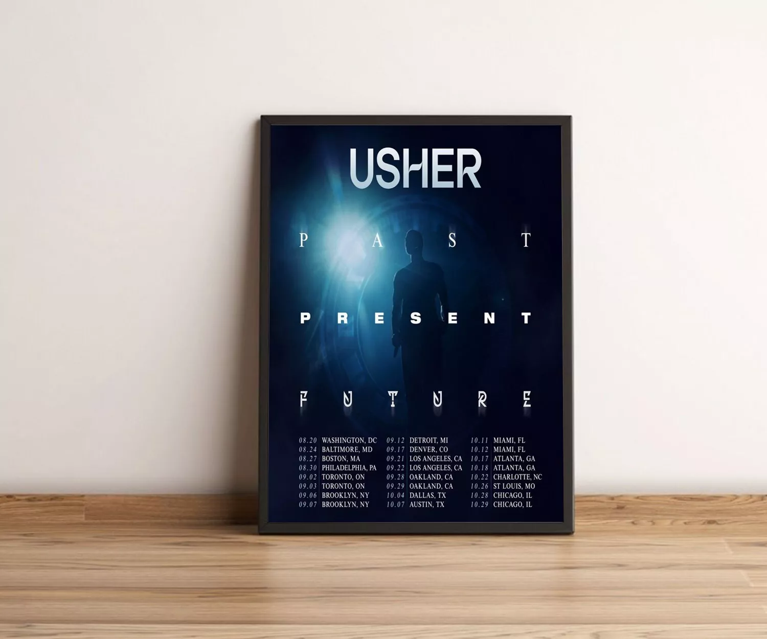 Usher Past Present Future 2024 Tour Poster - Walmart.com
