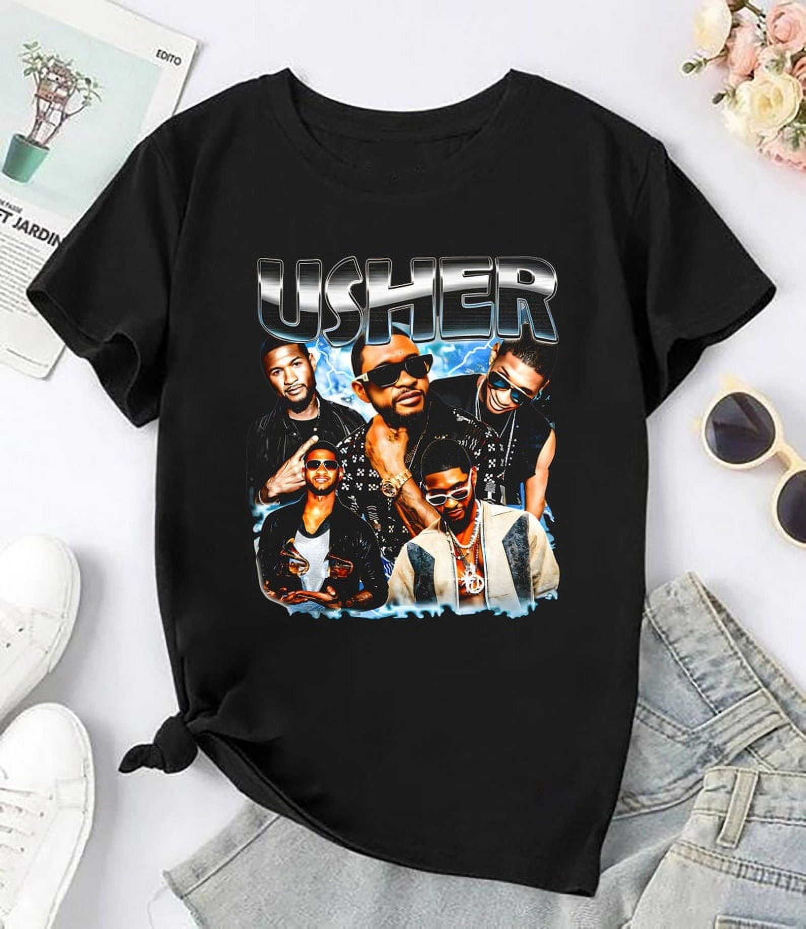 Usher Rapper Shirt, 90s Vintage Usher Bootleg Shirt, Usher Fan Gift ...