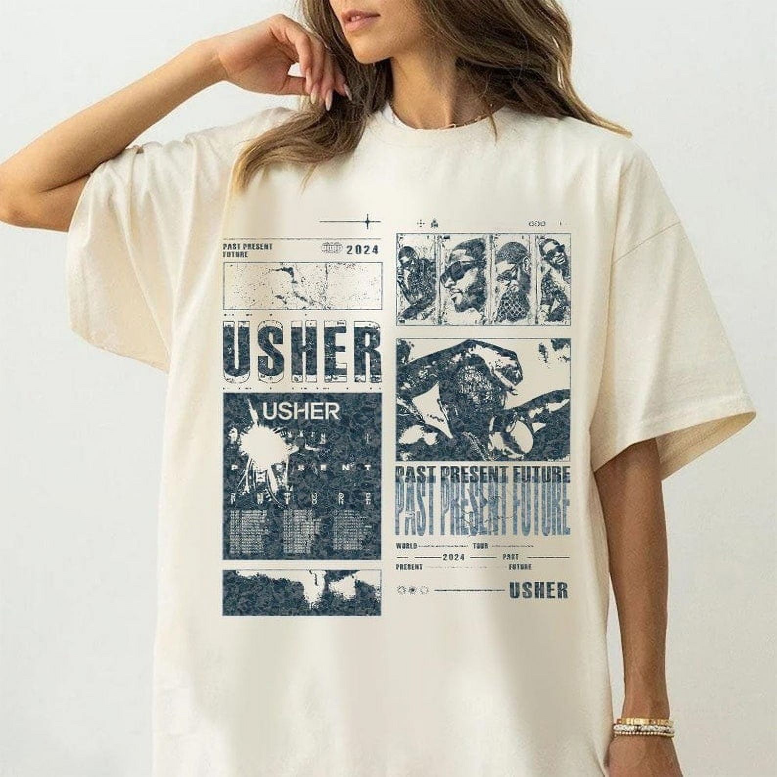 Usher Rapper shirt, Usher Past Present And Future World Tour Shirt ...