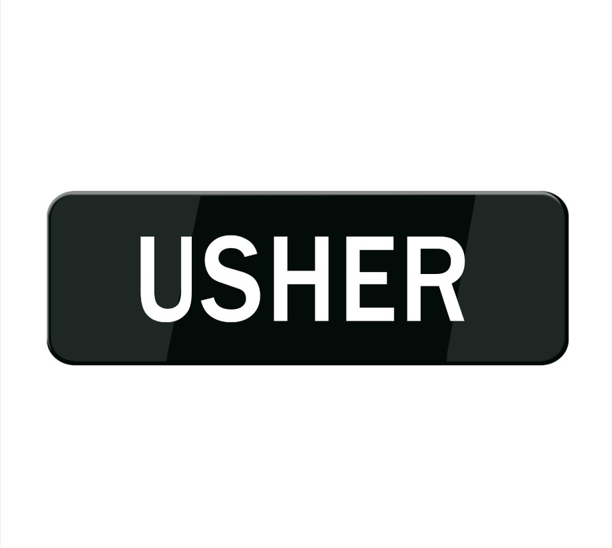 Usher Sign For House, Home, And Office - 10" X 3", Strong Self-Adhesive ...