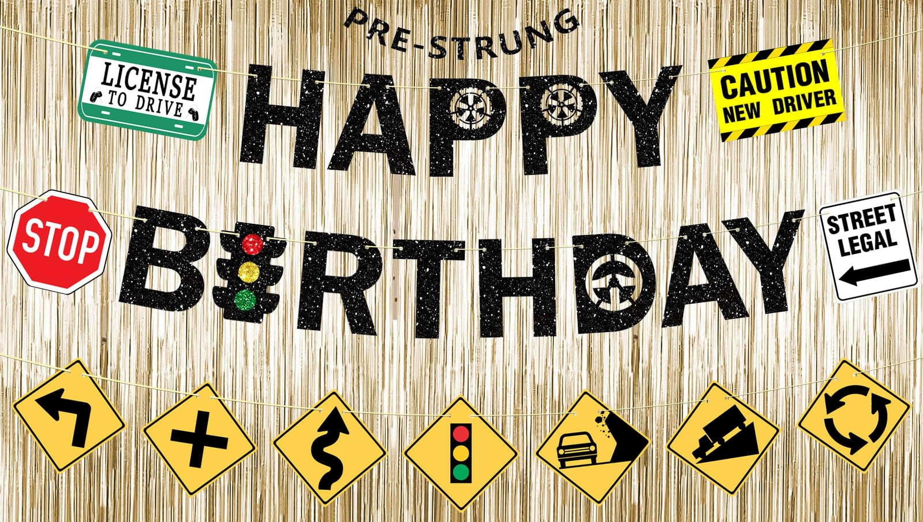 Ushinemi Pre-Strung Driver’sTRDN License Birthday Decorations, NO DIY ...