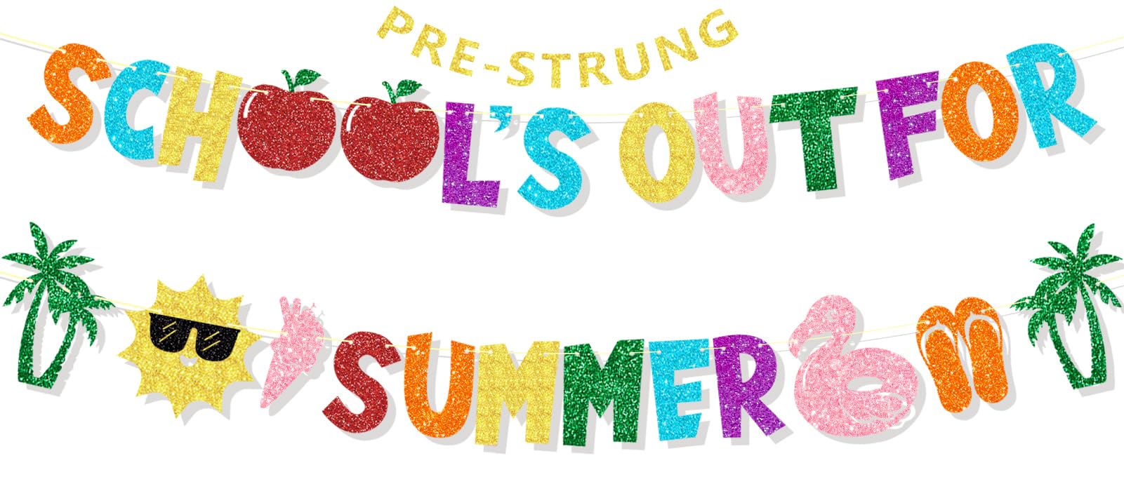 Ushinemi Pre-Strung School’sTRDN Out for Summer Banner, Glitter NO DIY ...