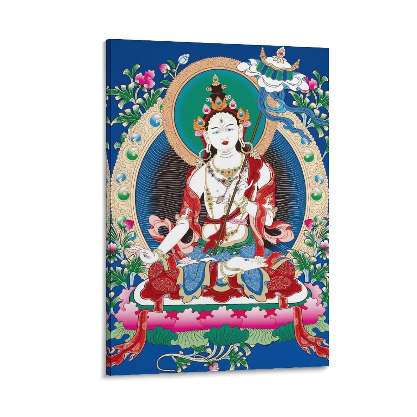 Ushnisha Sita Tapatra Tibetan Thangka Painting Poster Picture Print ...