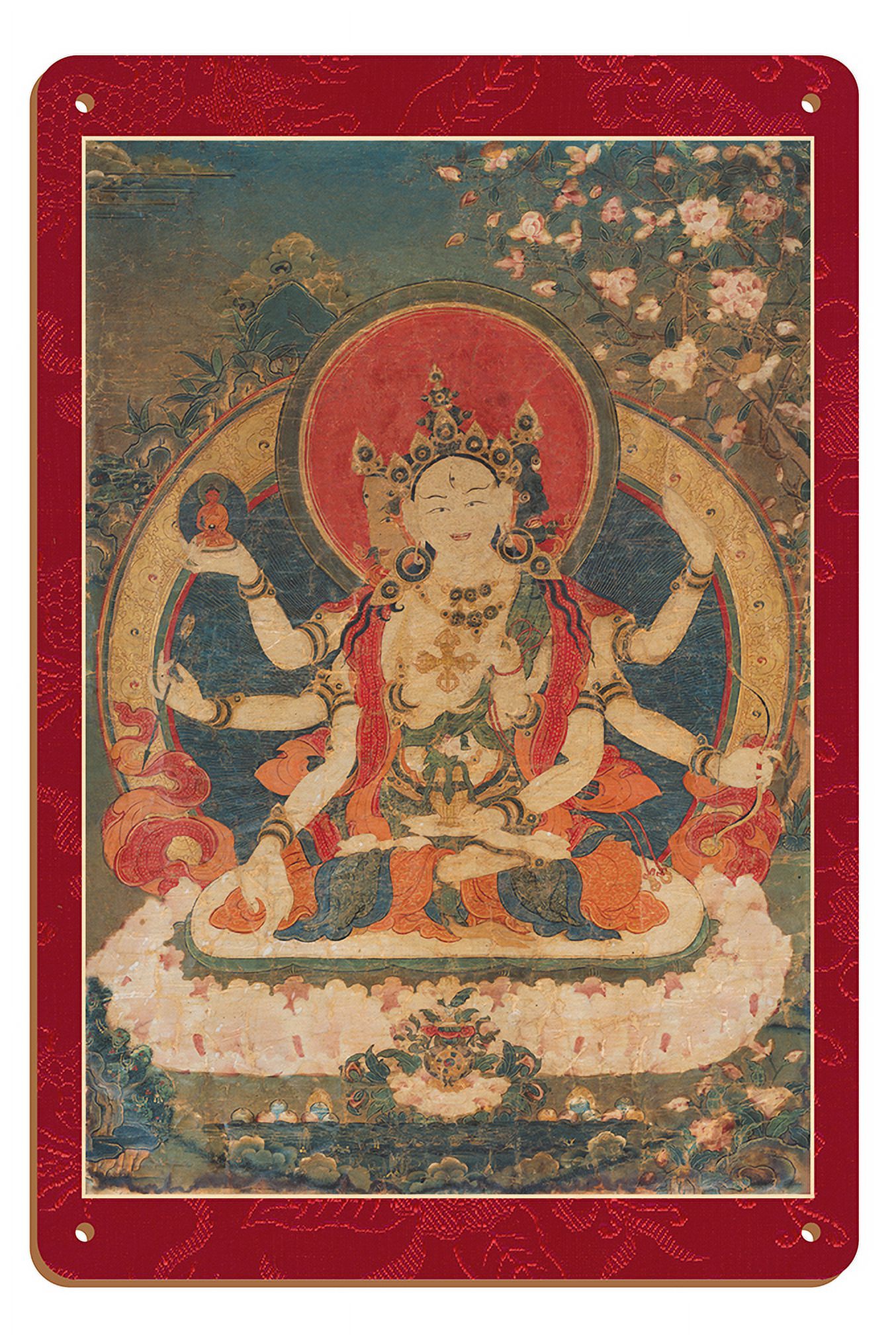 Ushnishavijaya - Long Life Buddhist Tantric Deity - Vintage Tibetan ...