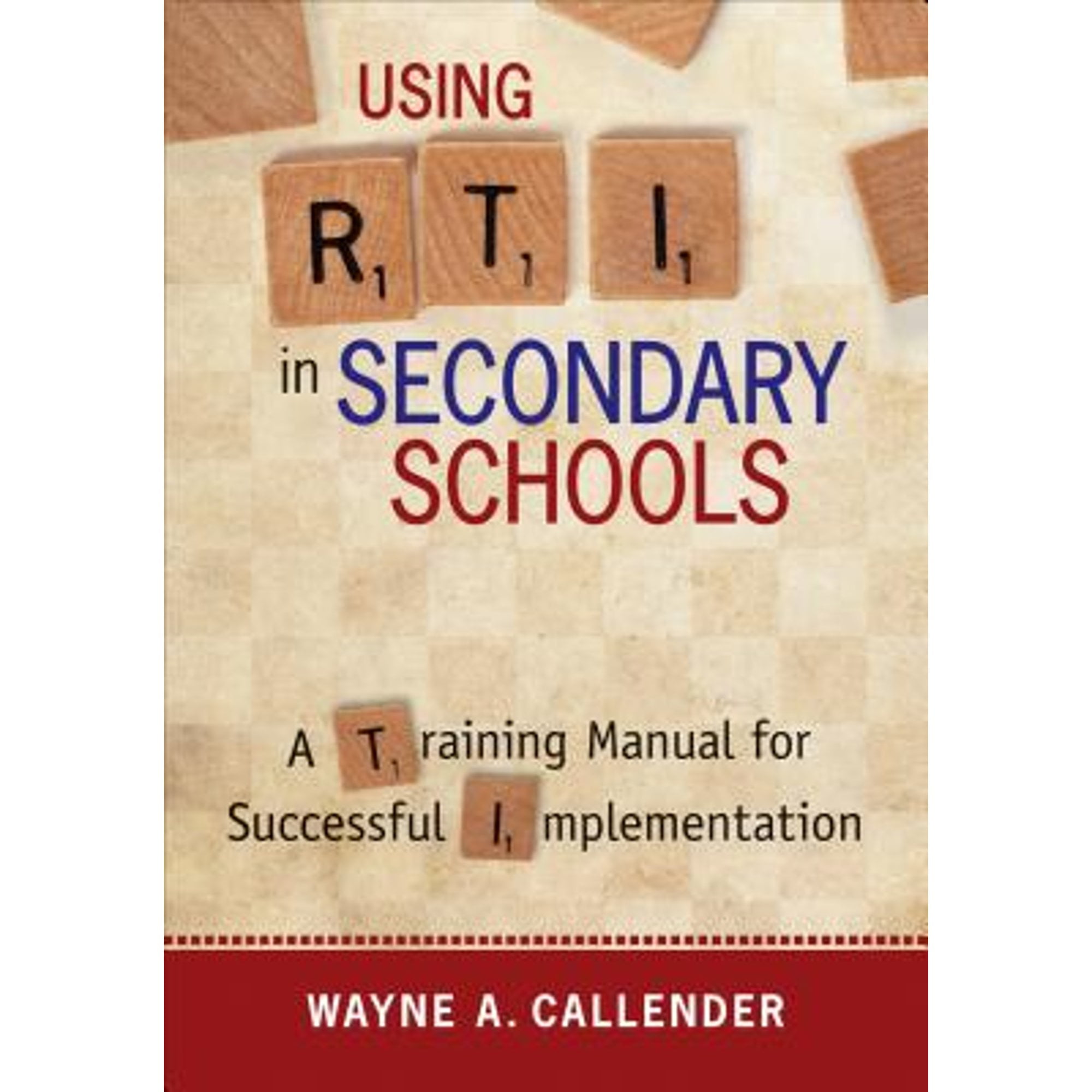 Pre-Owned Using Rti in Secondary Schools: A Training Manual for ...