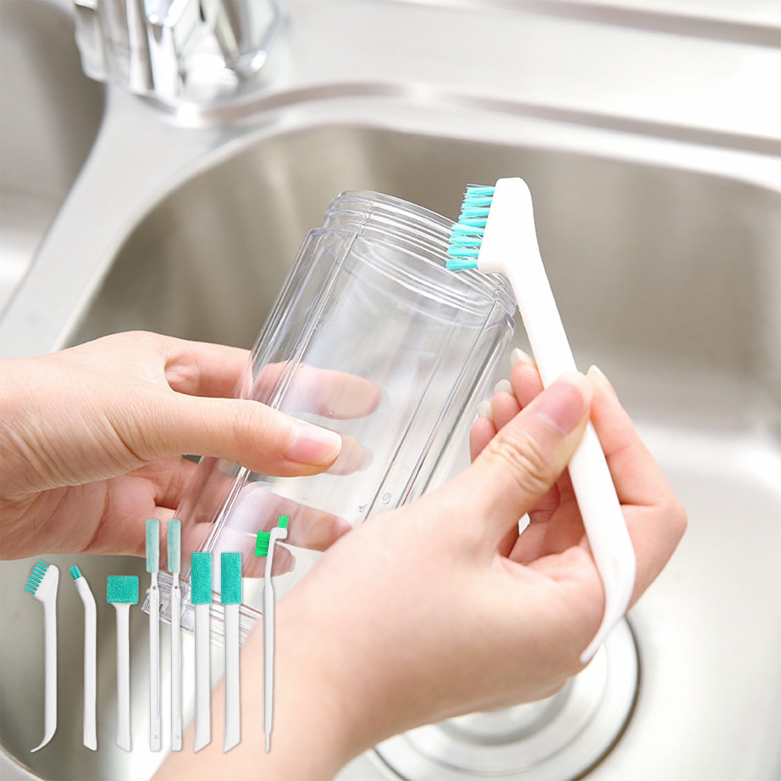 Usloyux Under $5 8pcs Cleaning Brushes Tools, Crevice Tiny Brush,Scrub ...