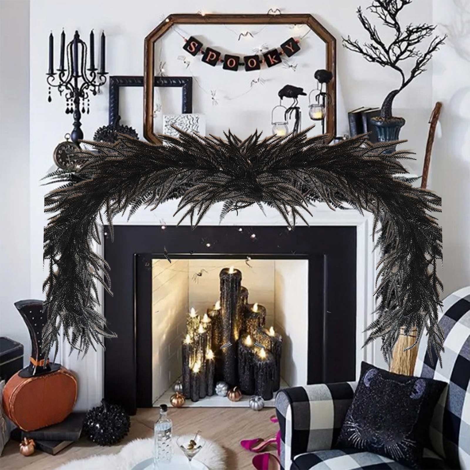 Usloyux Under $5 Black Norfolk Pine Garland, Artificial Hanging Fall ...