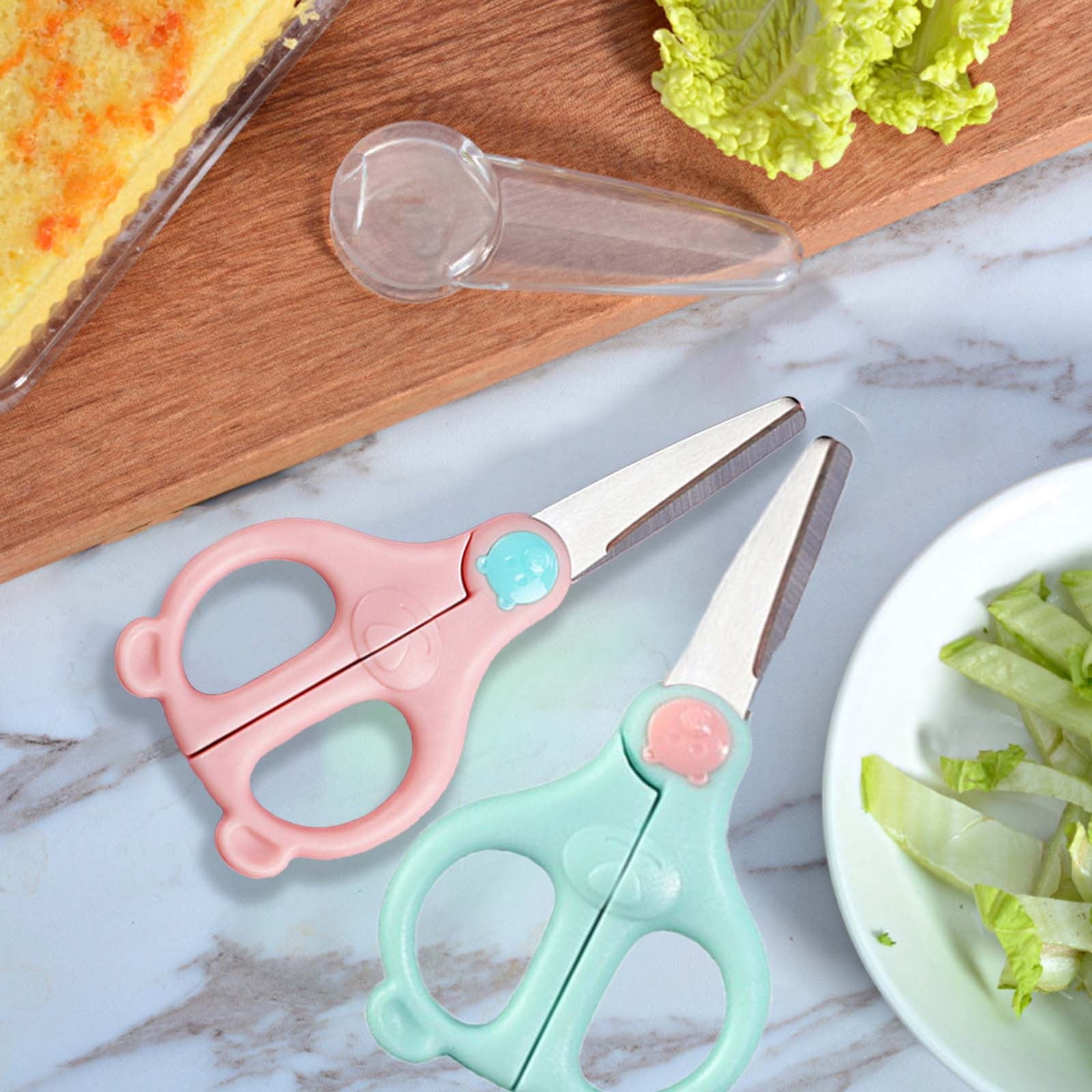 Usloyux Under $5 Children Safety Food Scissors, Portable Complementary ...