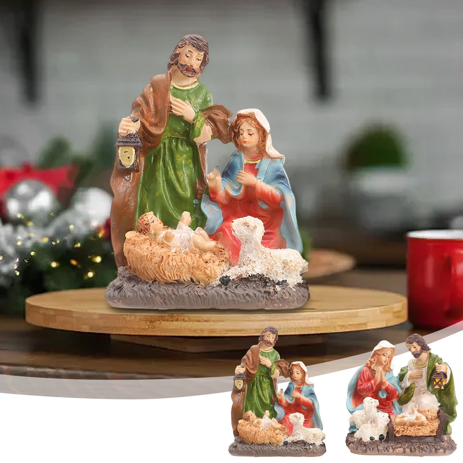 Usloyux Under $5 Christ Jesus Statues Mary Miniature Sculpture ...