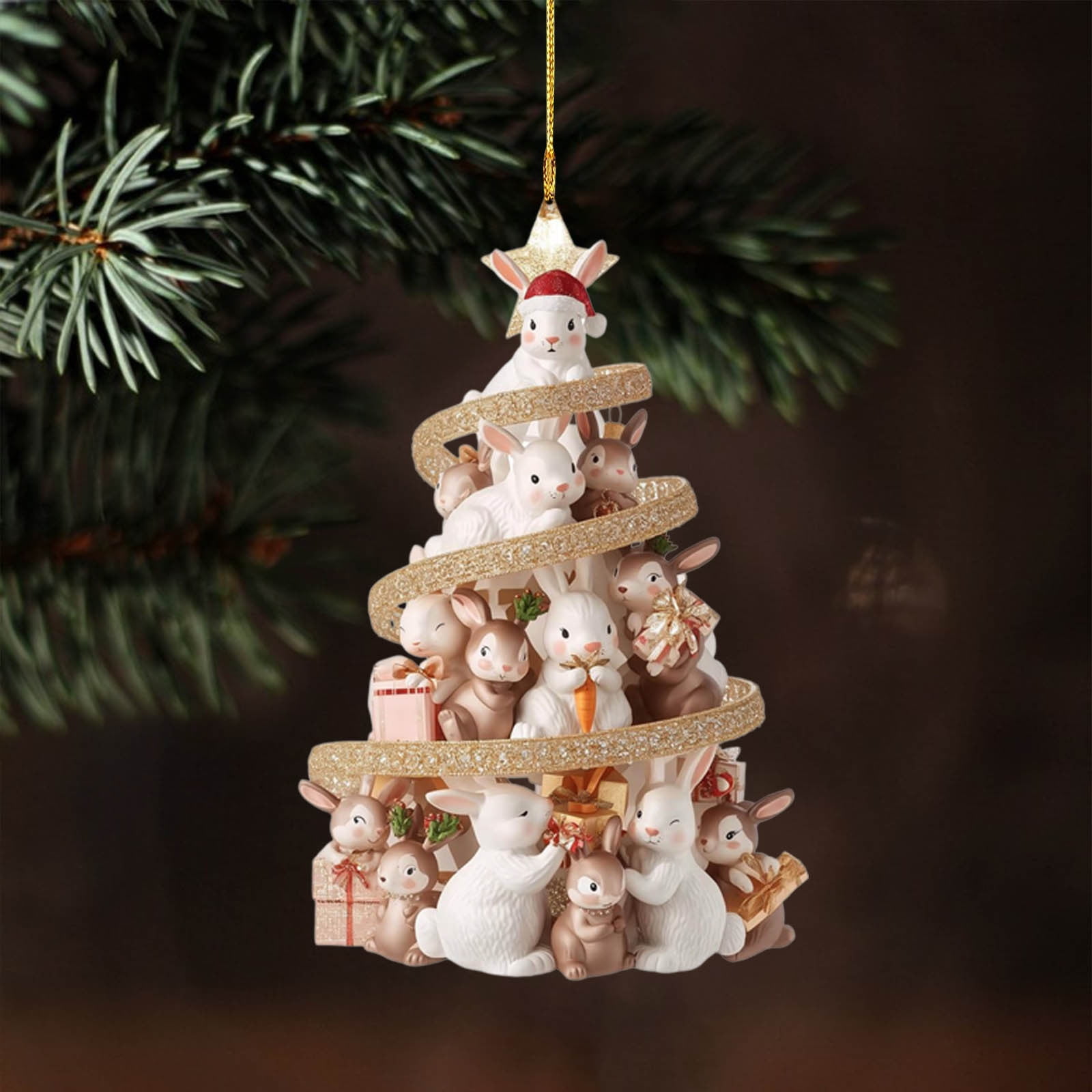 Usloyux Under $5 Christmas Hanging Display, Acrylic Plane Tree Ornament ...