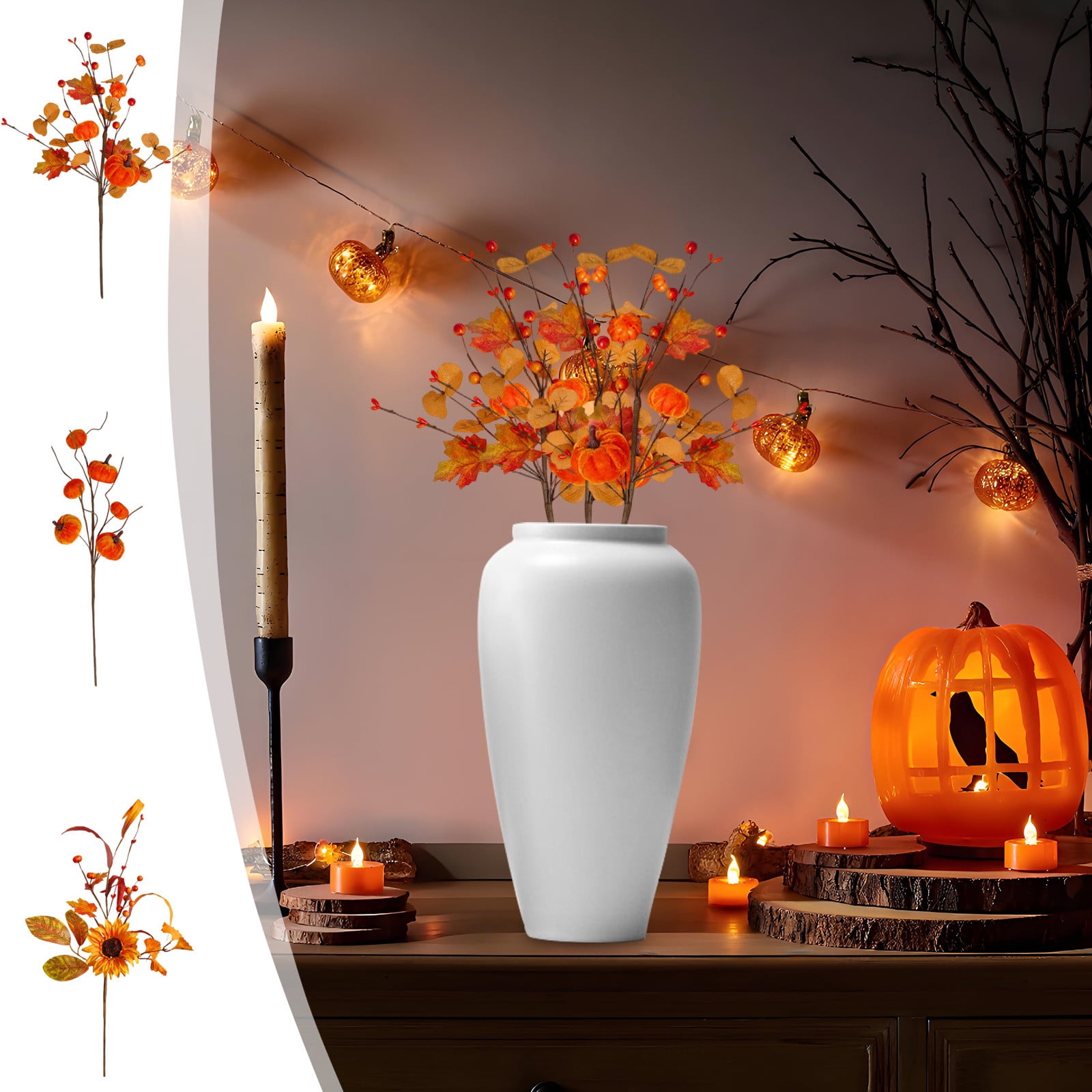 Usloyux Under $5 Fall Thanksgiving Stems, Artificial Fall Picks and ...