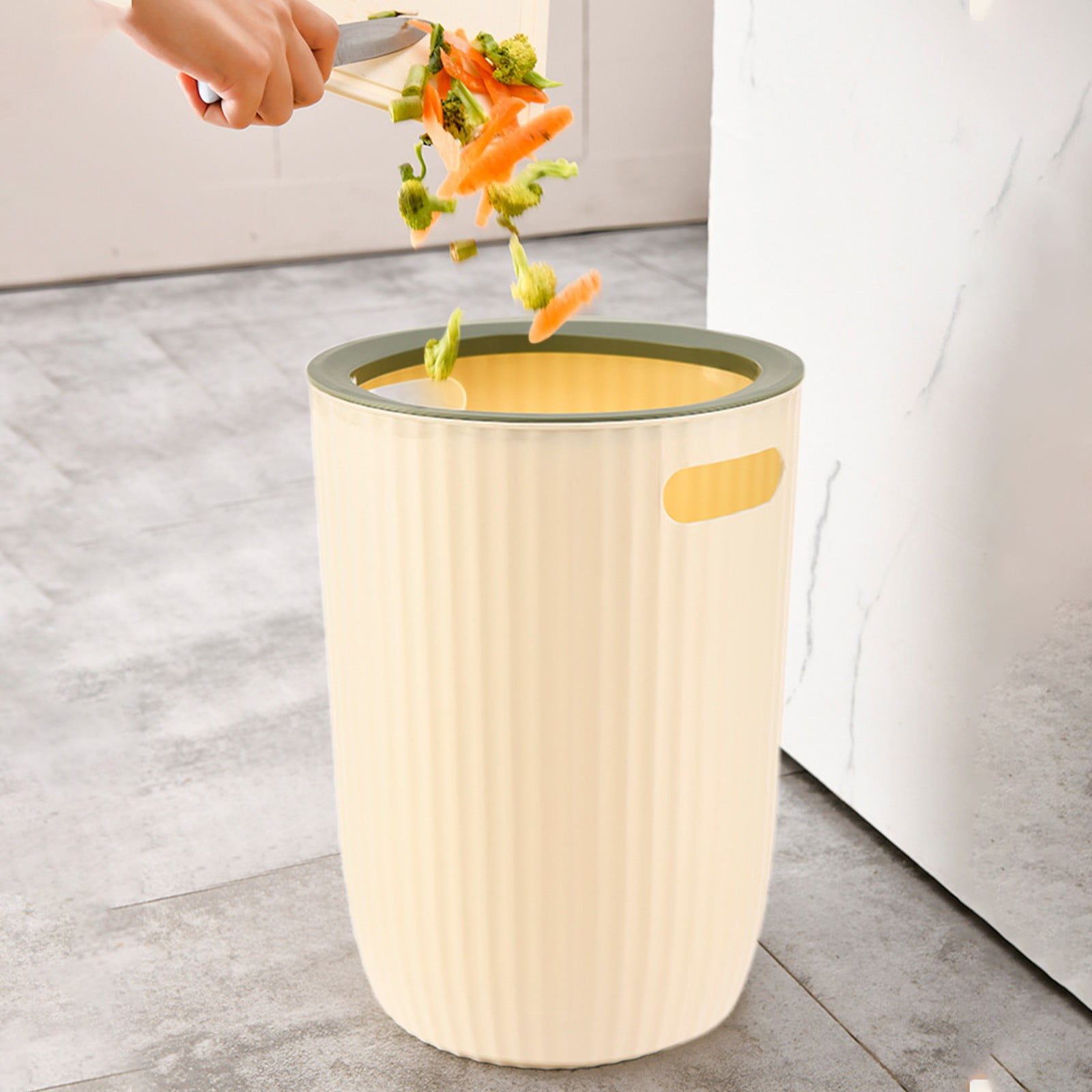 Usloyux Under $5 Household Wastebasket,Plastic Trash Bin Waste Tissue ...