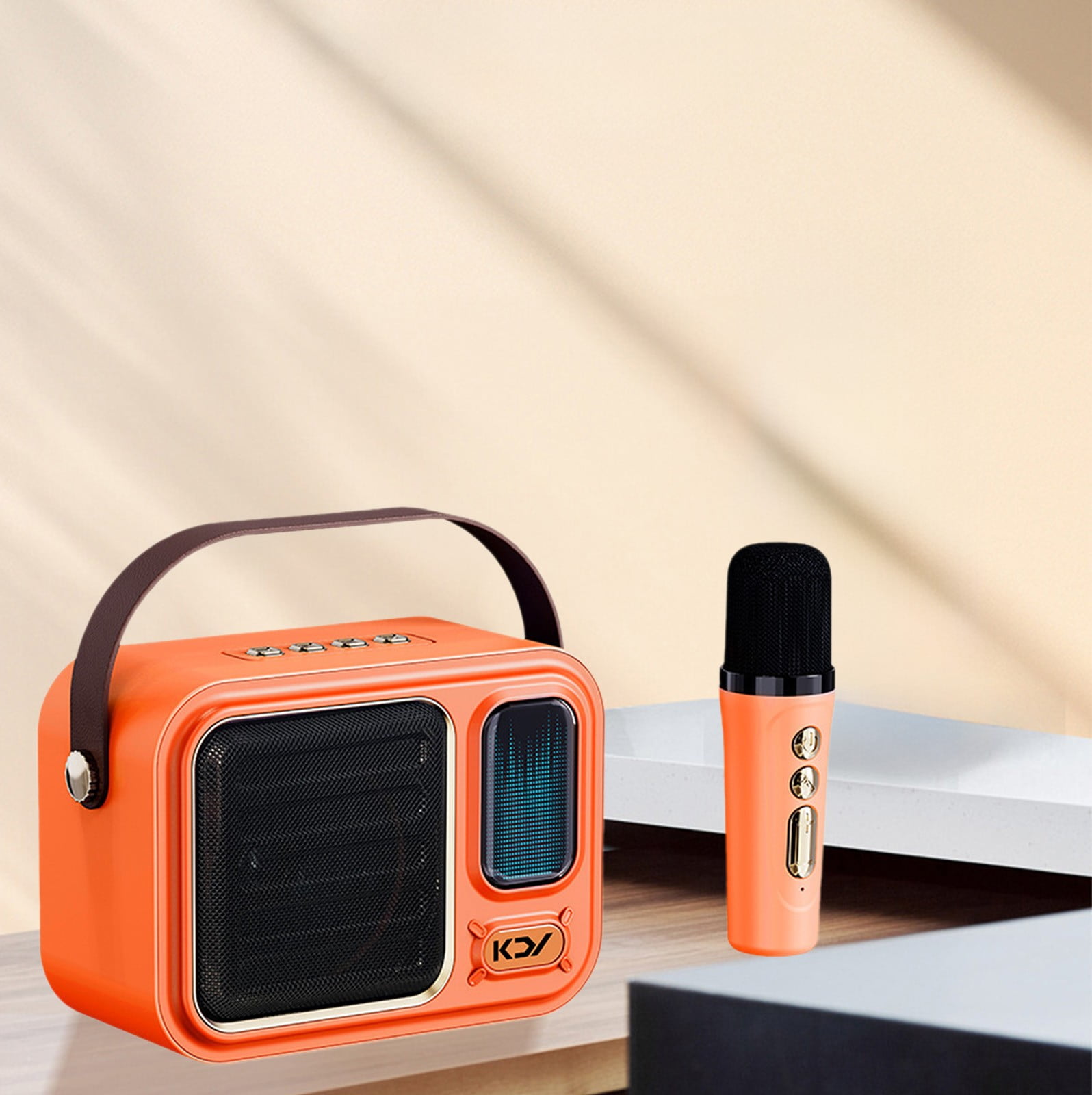 Usloyux under $5 Karaoke Speaker, Handheld Singing Microphone with ...