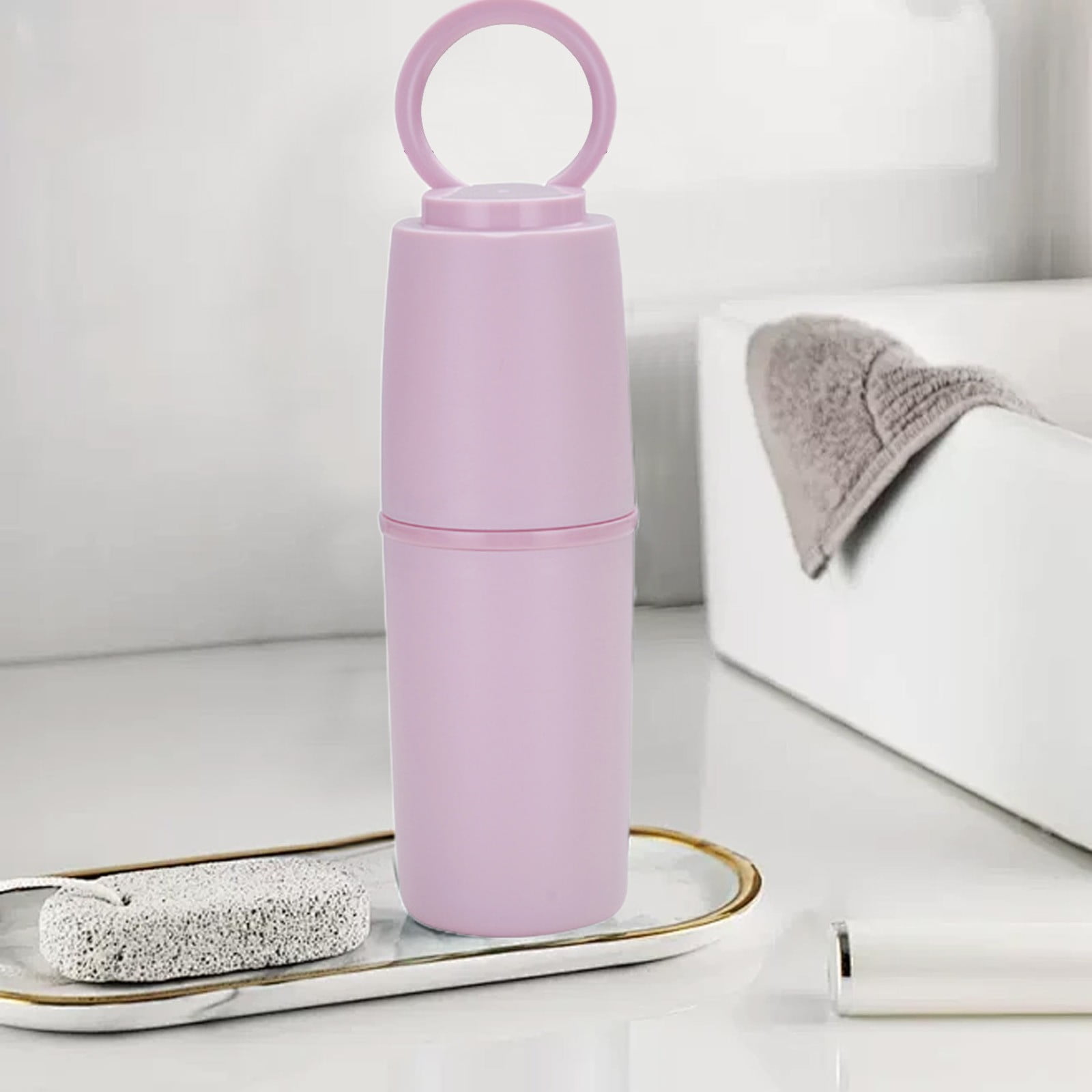 Usloyux Under $5 Travel mouthwash Cup,Portable Wash Cup Storage Case ...