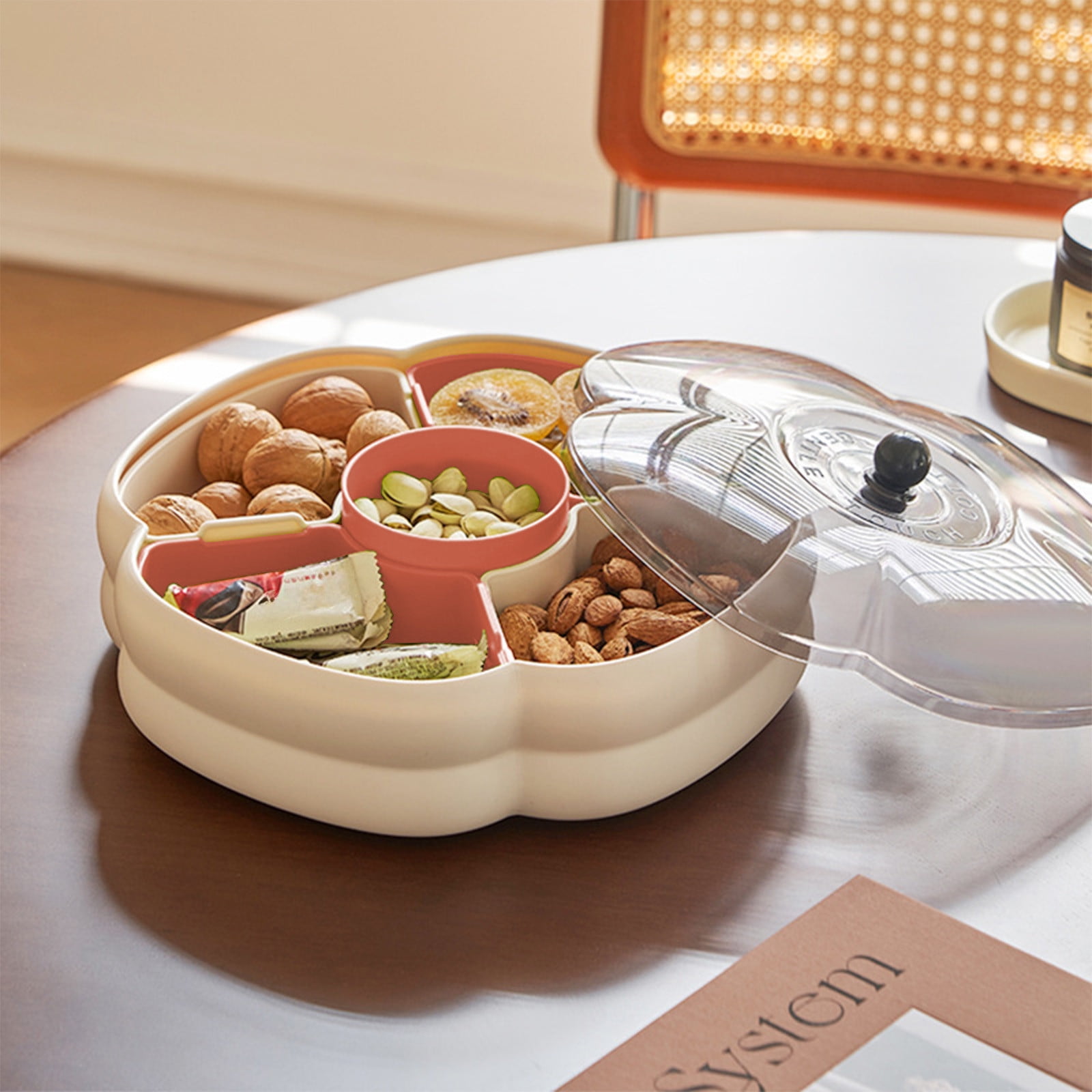 Usloyux Clearance Detachable Fruit Platter With 5 Compartments, Snack ...