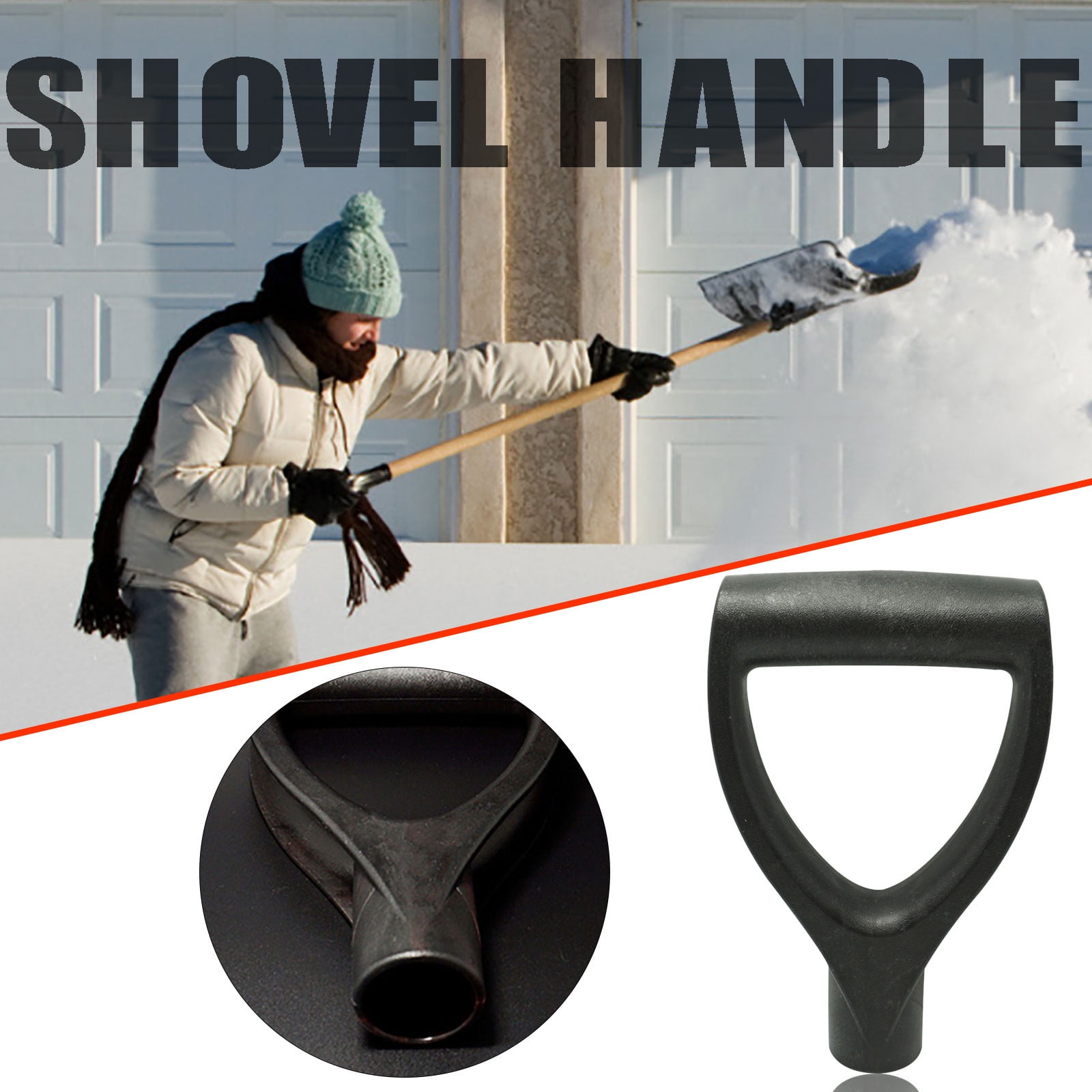 Usloyux Shovel Handle, Replacement D Handle for Snow Shovel and Tool ...