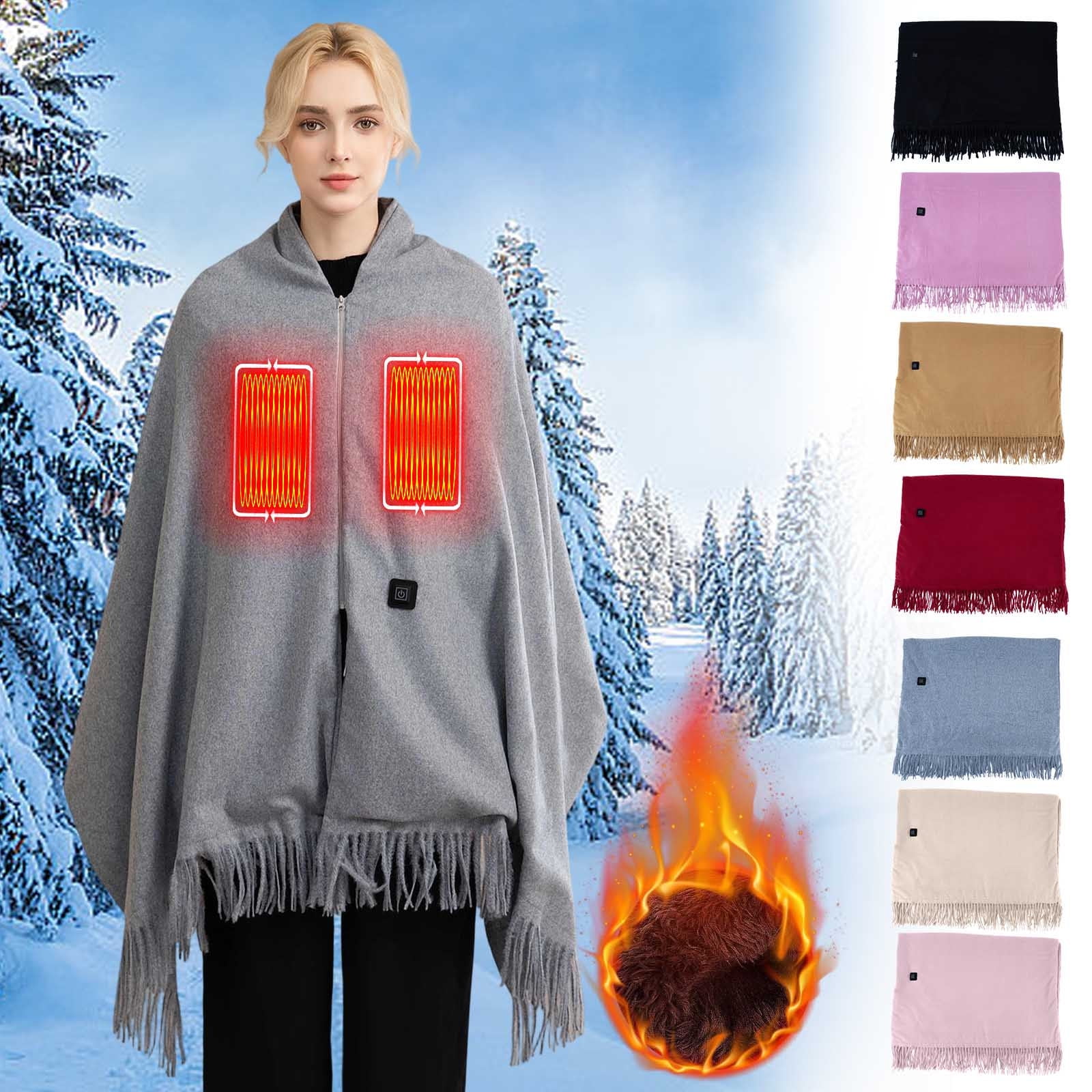 Usloyux USB Heated Blanket Throw, Wearable Portable Warming Wrap ...