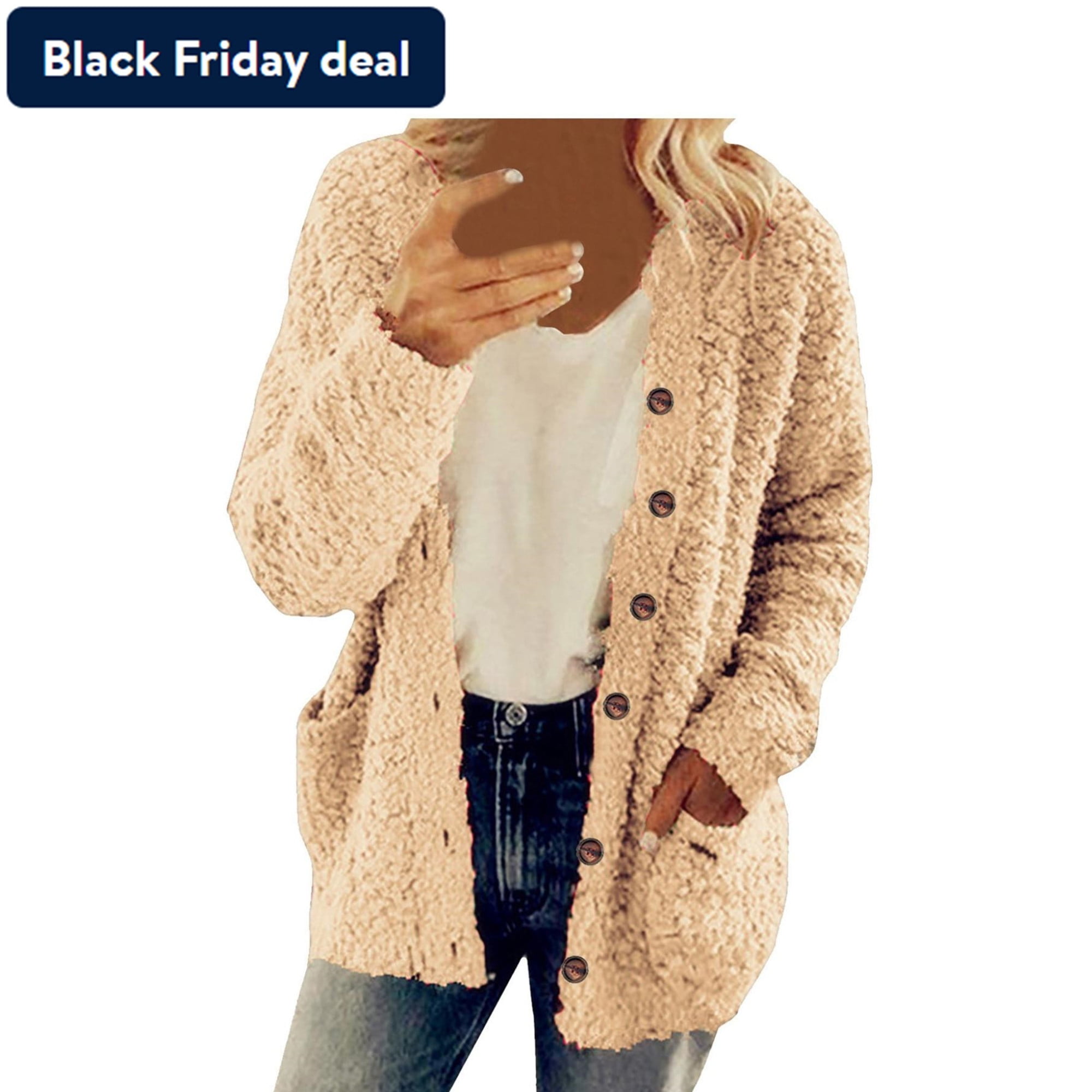 Usmixi 2023 Winter Womens Sherpa Coats Fleece Coats for Women Winter ...