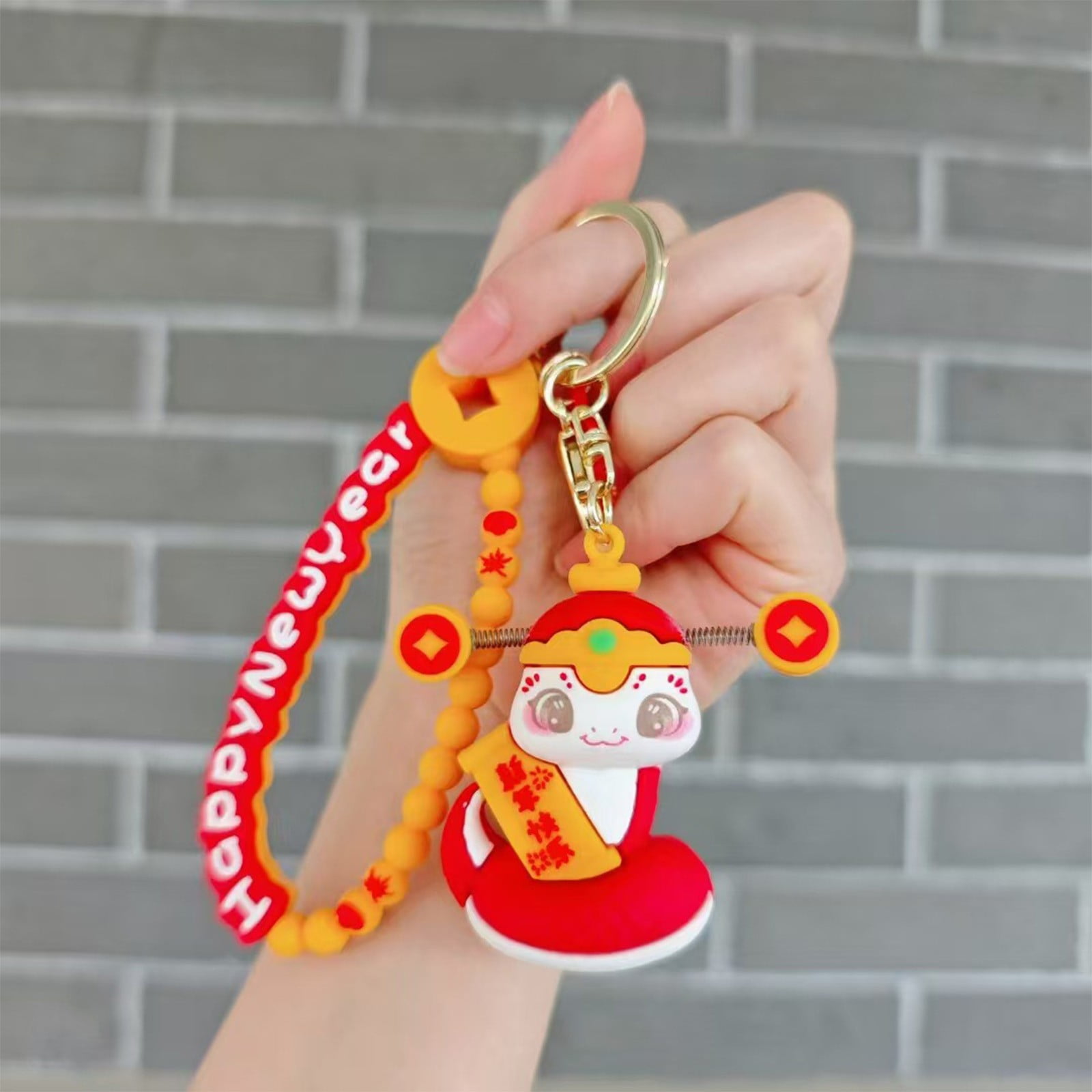 Usmixi 2025 Year Of The Snake Keychain New Year Gift China Snake Doll ...