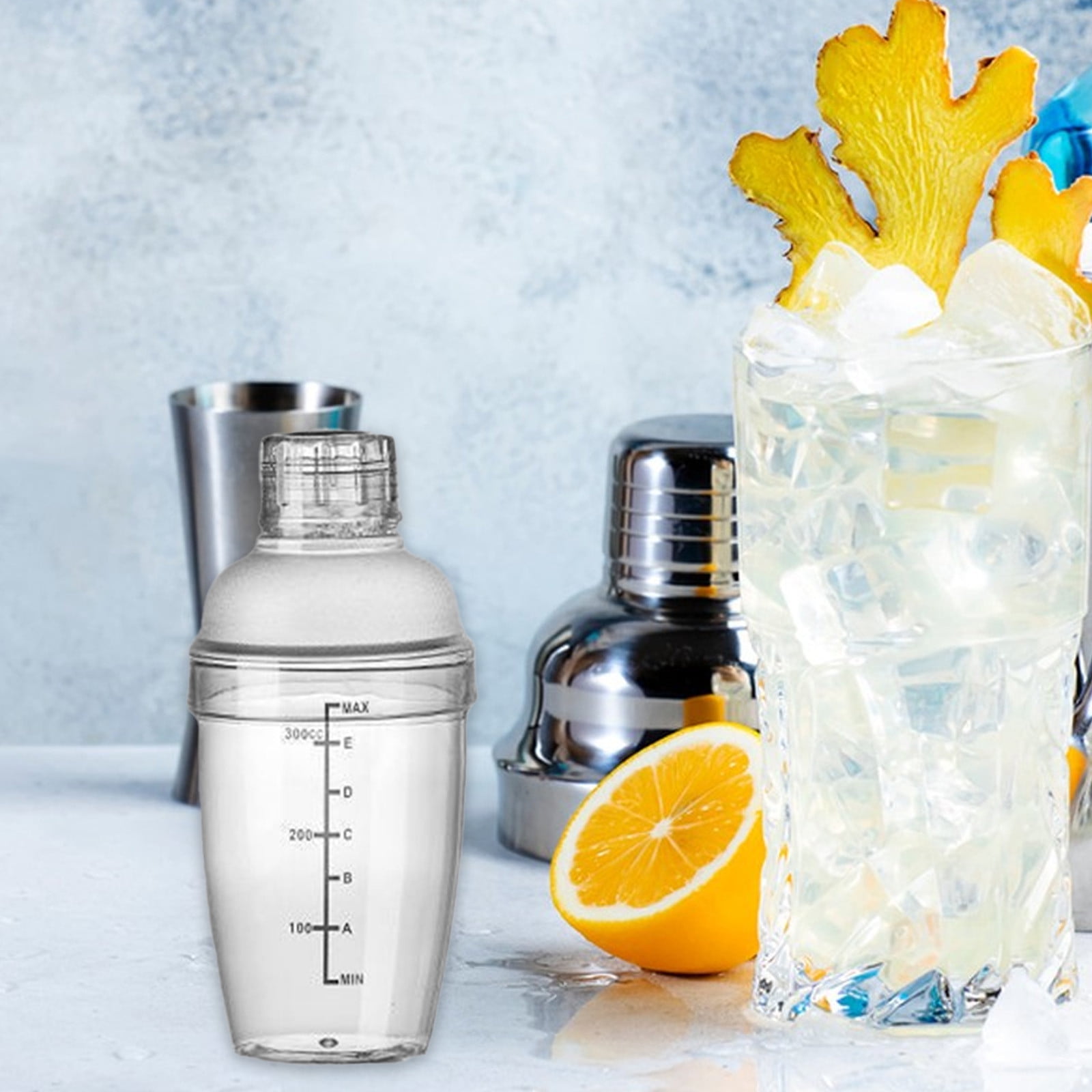 Usmixi 50% Off Clear Plastic Shaker Drink Mixers with Scales for Bar ...