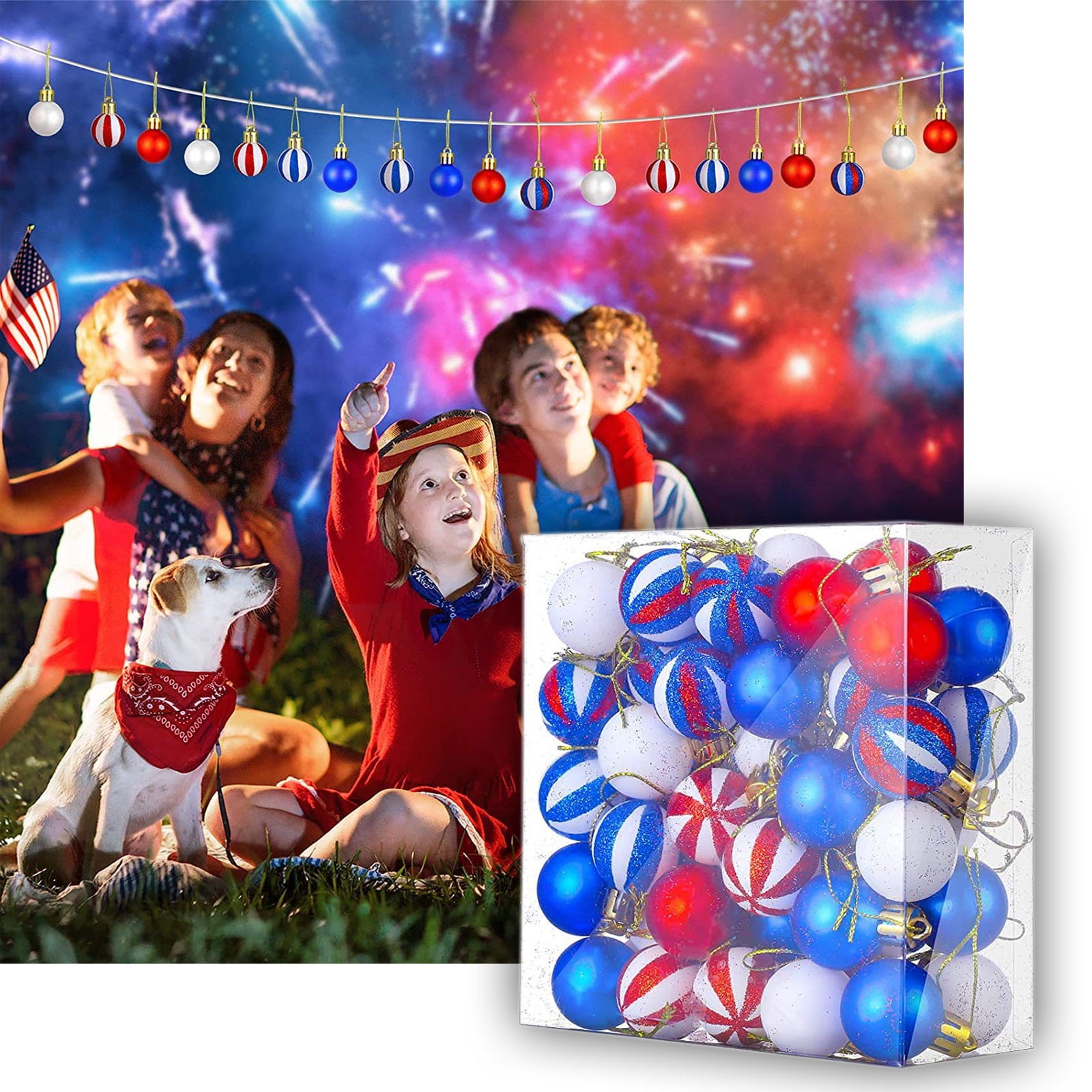 Usmixi American National Day Independence Day Hanging Balls For ...