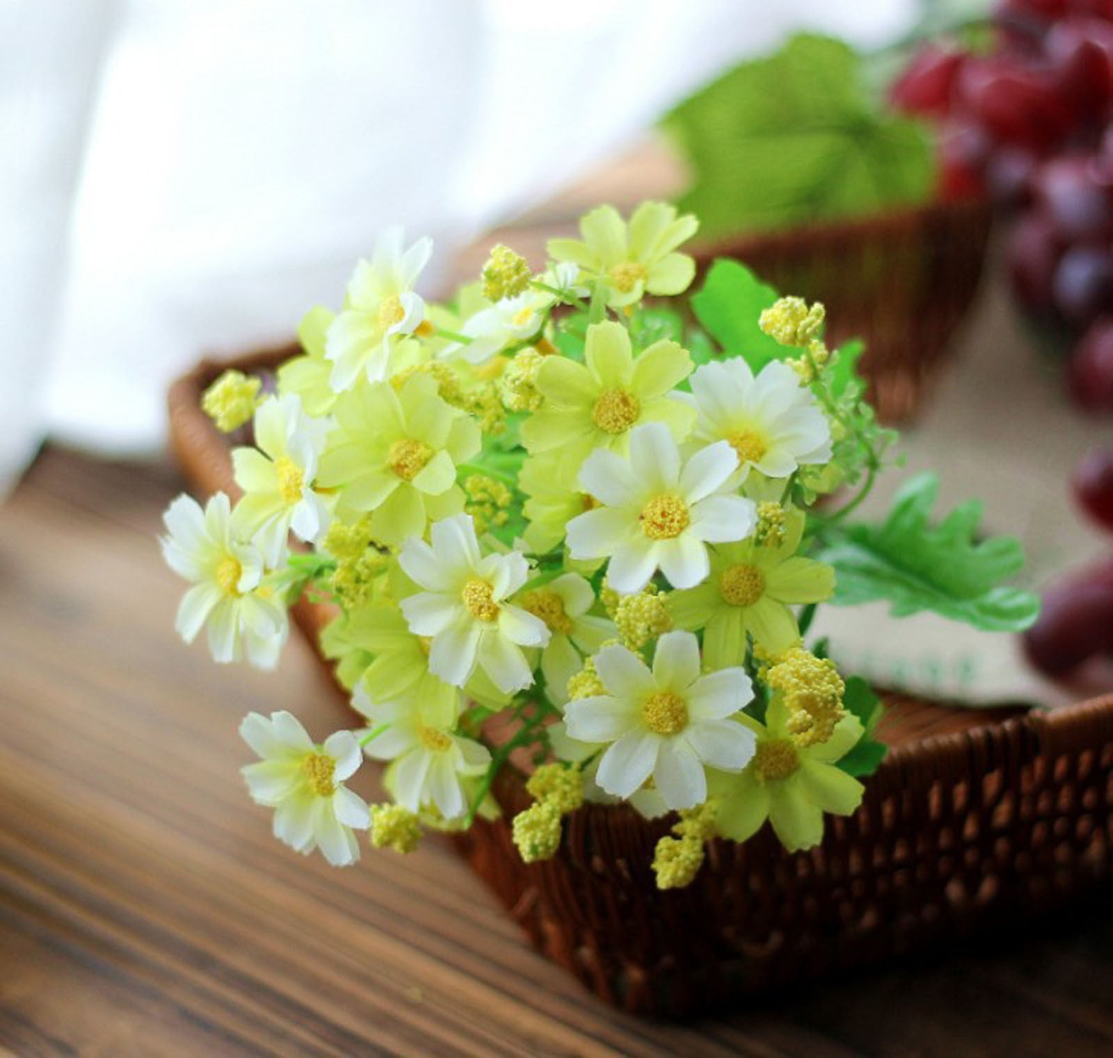 Usmixi Artificial Artificial Flower Daisy,Flowers Header Wedding Home ...