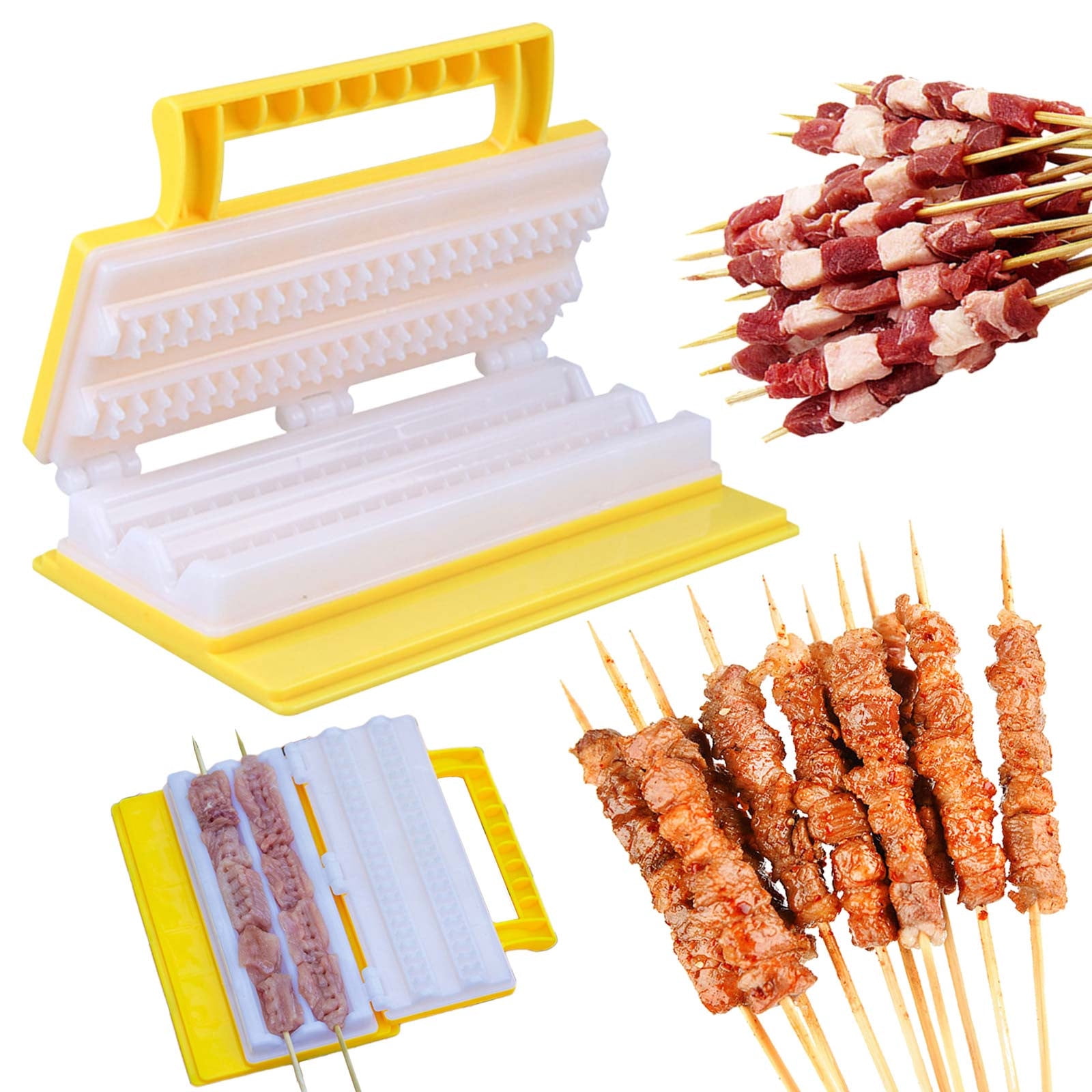 Usmixi Barbecue Kebab Meat Piercer Barbecue Tool Meat Skewer Machine ...