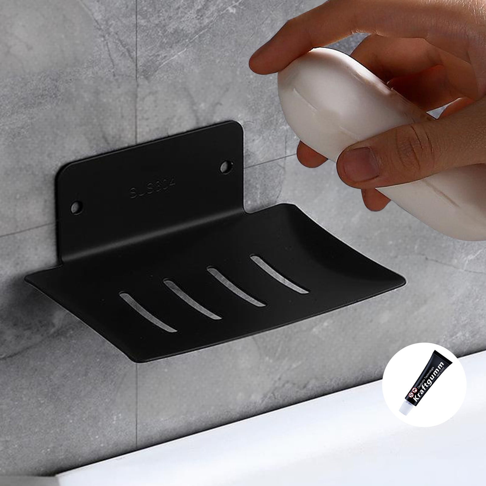 Usmixi Bathroom Average Daily Necessities Non Perforated Soap Box Rack ...