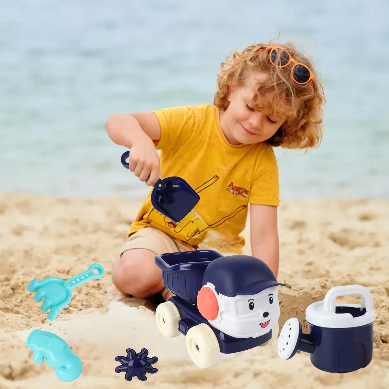 Usmixi Children's Summer Seaside Water Play Sand Bath Shower Beach ...