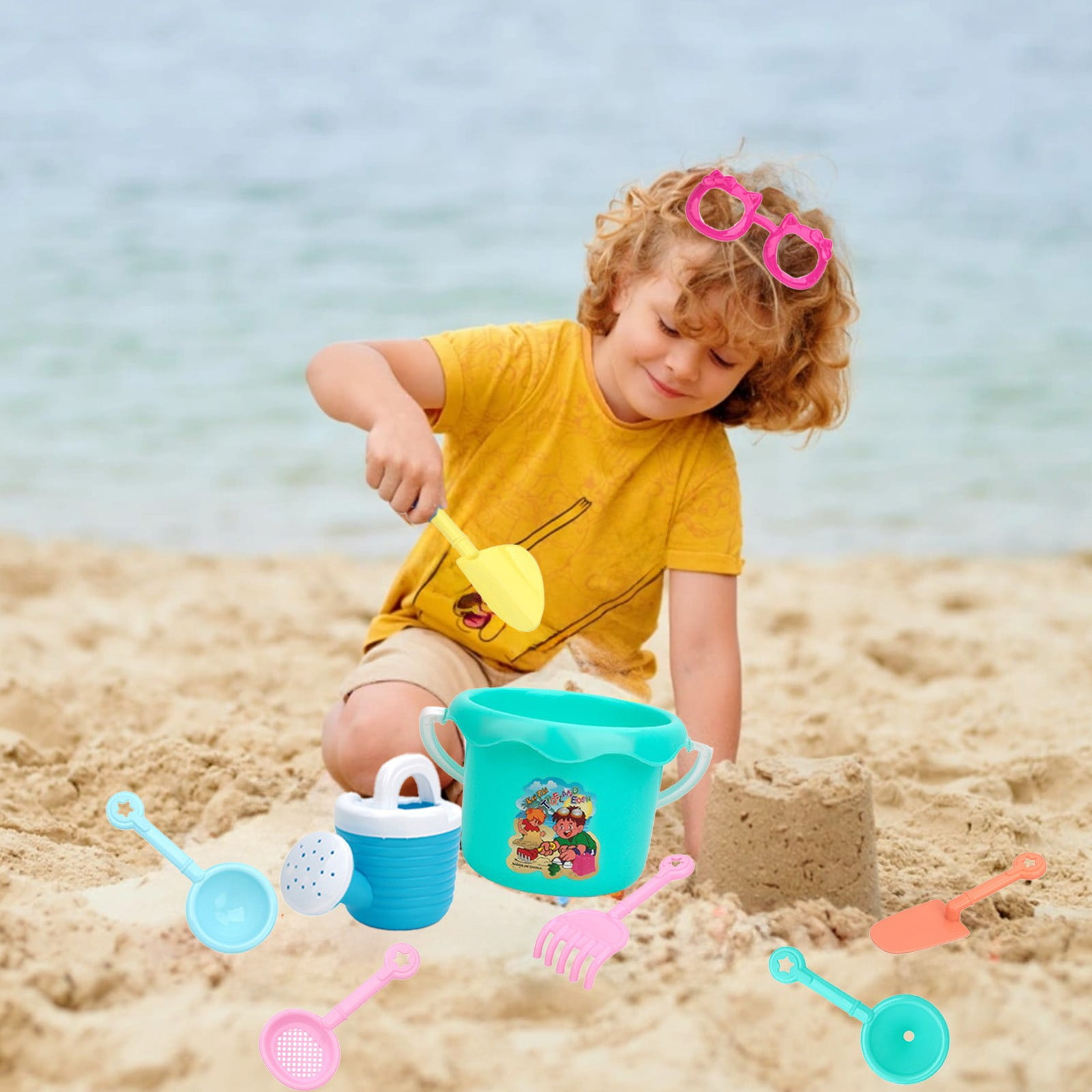 Usmixi Children's Summer Seaside Water Play Sand Bath Shower Beach ...
