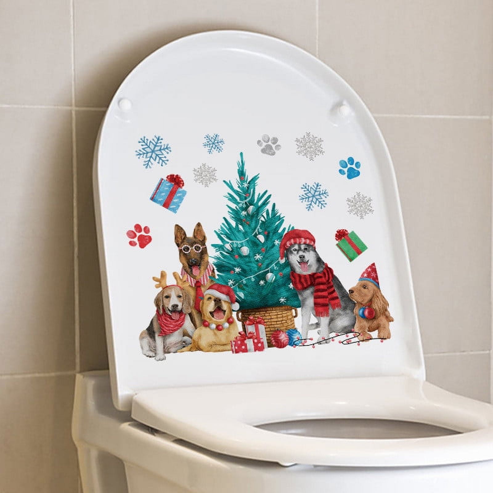 PPgejGEK Christmas Wall Stickers, Santa Claus, Holiday Parties ...