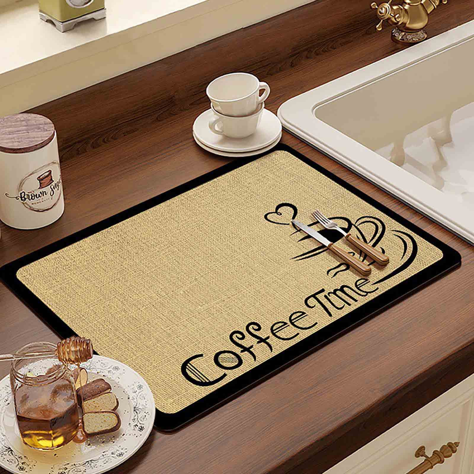 Usmixi Coffee Mat - 30 x 40cm Extra Large Absorbent Kitchen Drying Mat ...