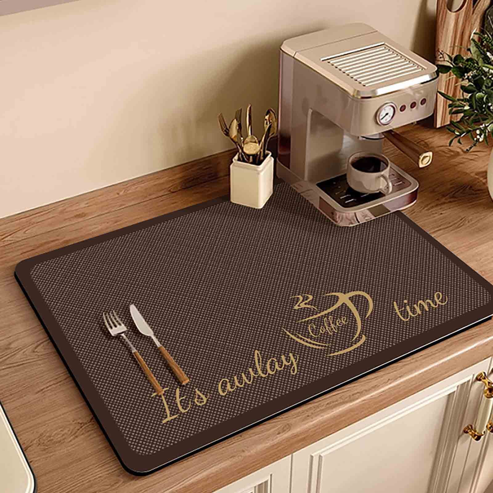 Usmixi Coffee Mat - 30 x 40cm Extra Large Absorbent Kitchen Drying Mat ...