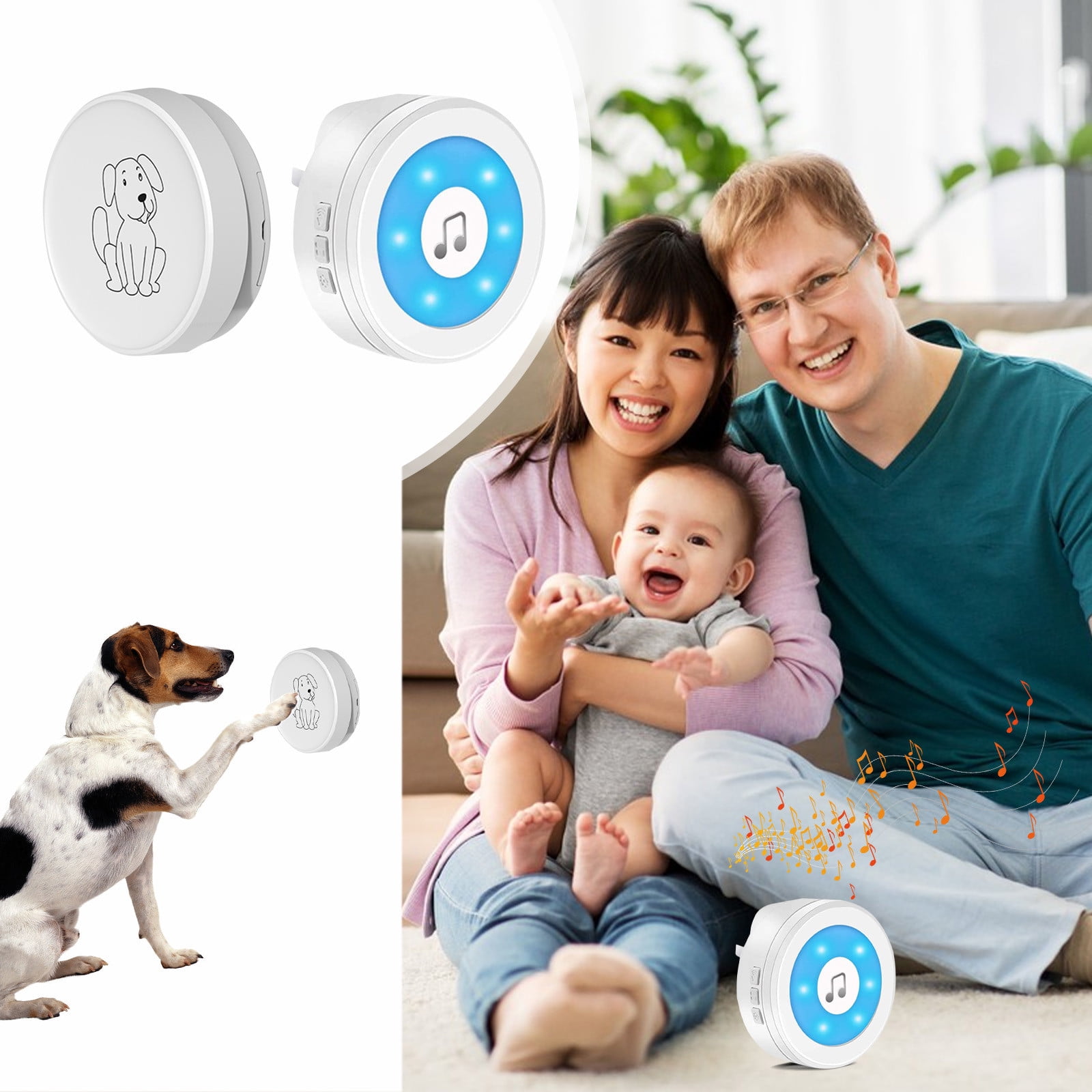 PPgejGEK 2024 Dog Door Wireless Doggie Doorbells for Potty Training ...