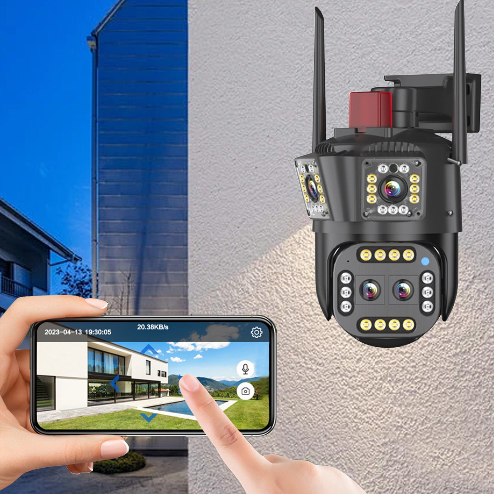 PPgejGEK Ensure Home Security and Monitor Remotely with Three-Eyed WiFi ...