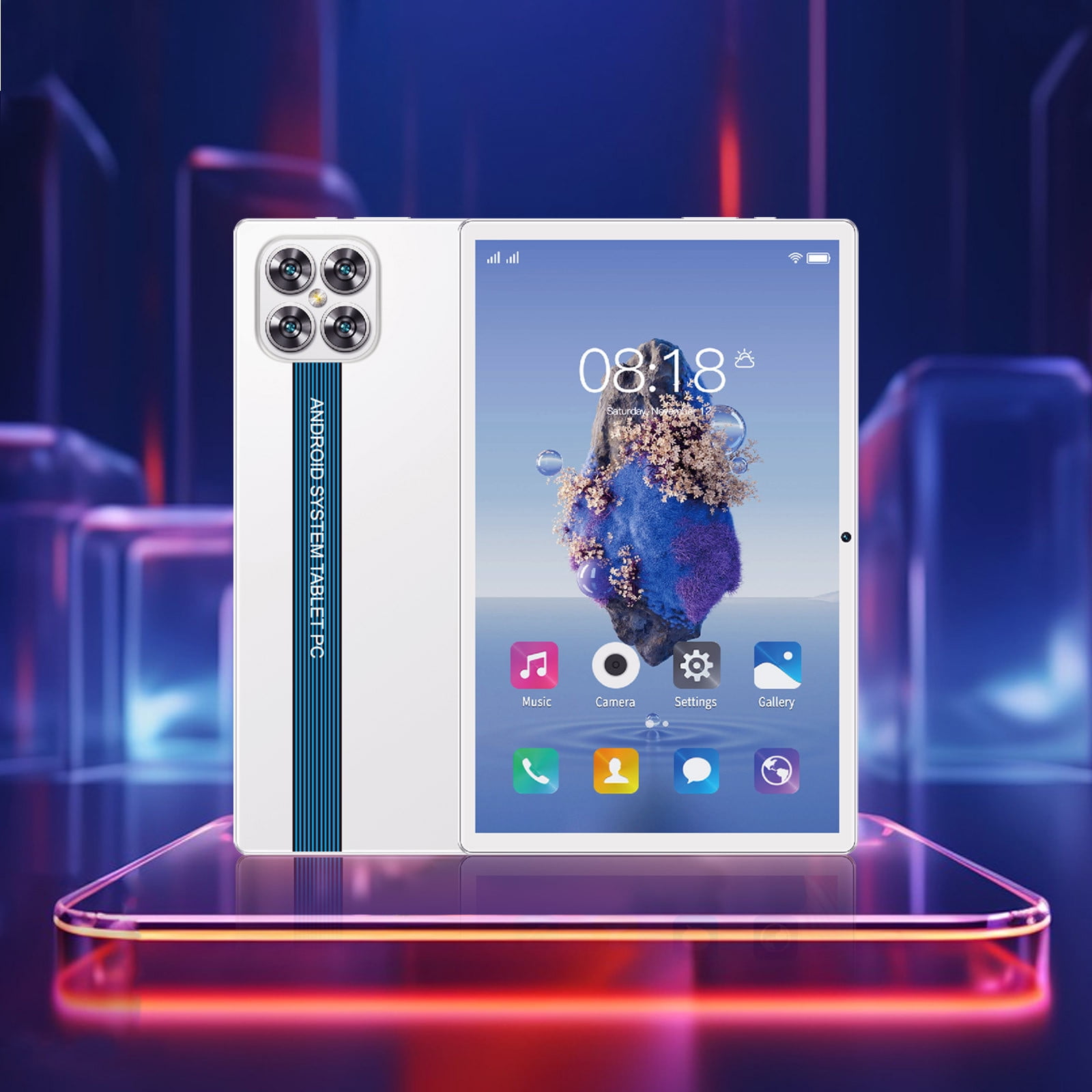 PPgejGEK High Configuration 10.1inch Tablet 4+32G-thin HD Display 2.4G/5G WiFi 256G android ...