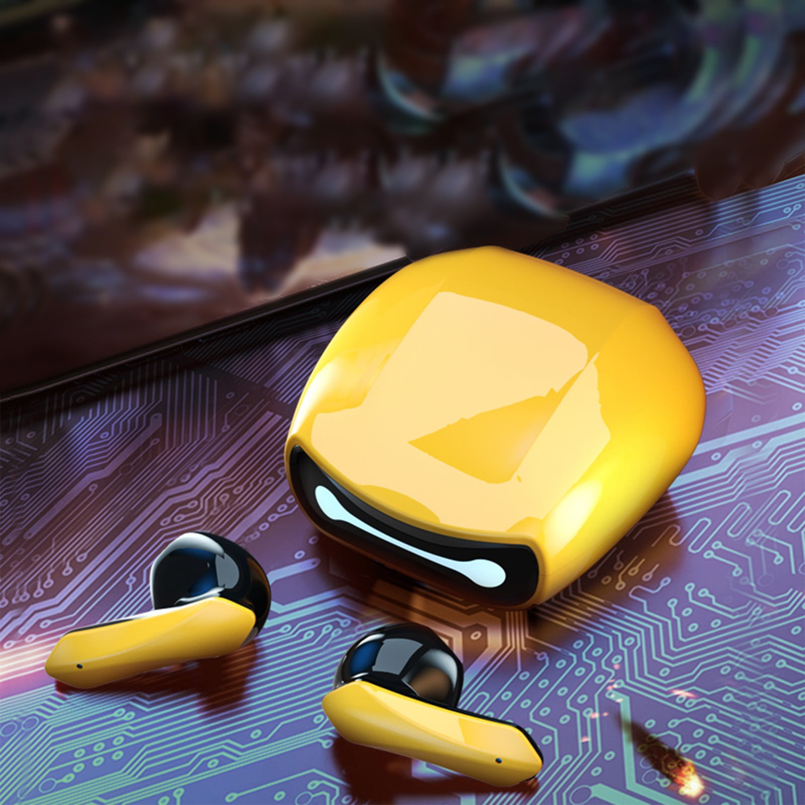 PPgejGEK Wireless Earbuds Bluetooth In Ear-Weight Headphones Built-in ...