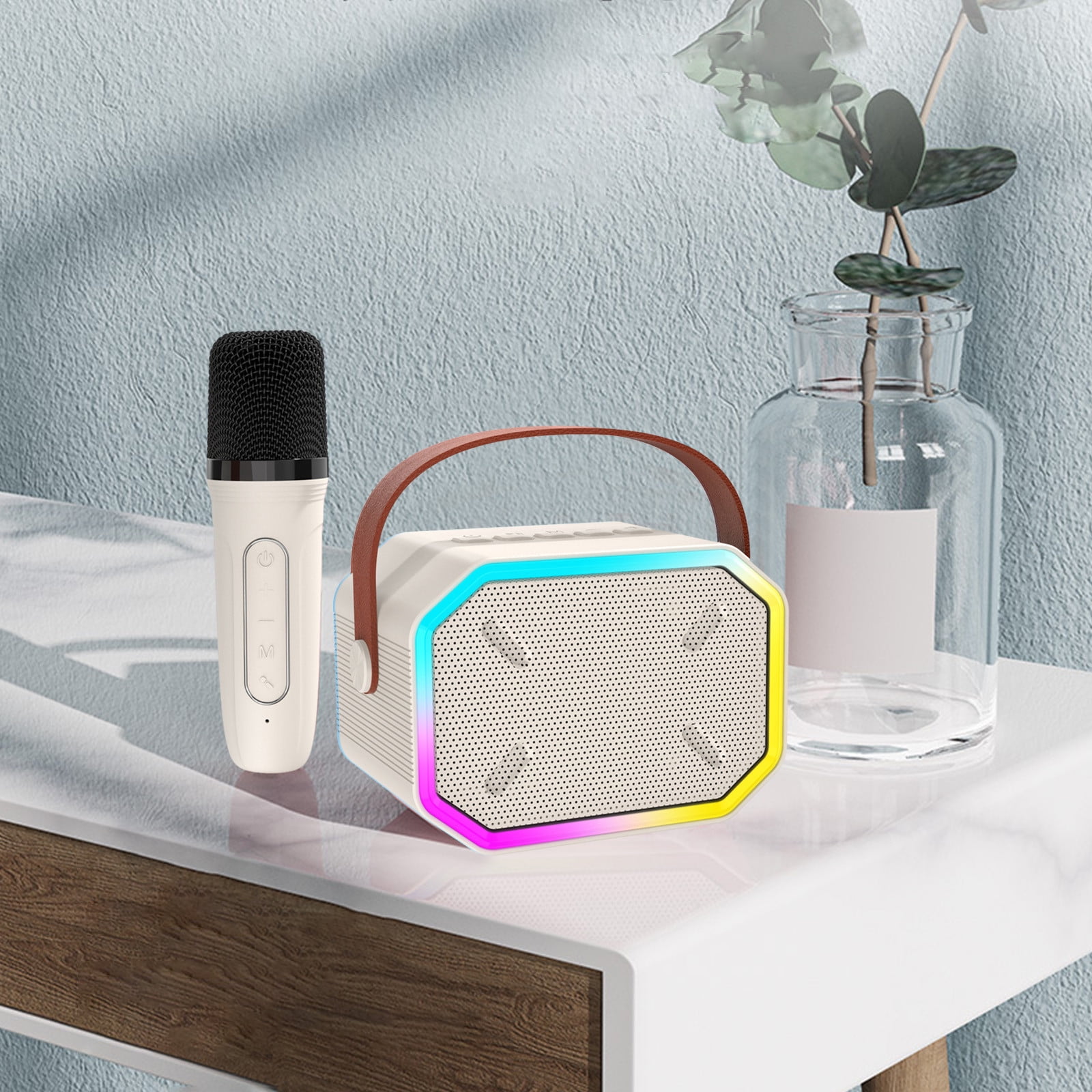 PPgejGEK Wireless Microphone for Home Audio Karaoke Machine, Bluetooth ...