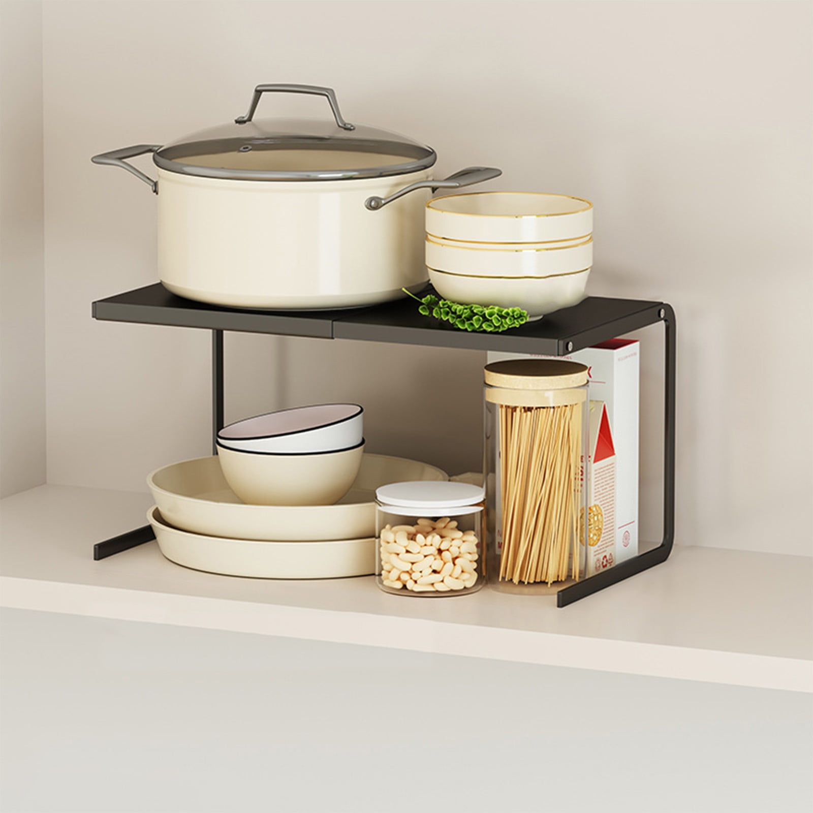 PPgejGEK Kitchen Cabinet Divider Cabinet Storage Tiered Shelf Cabinet ...