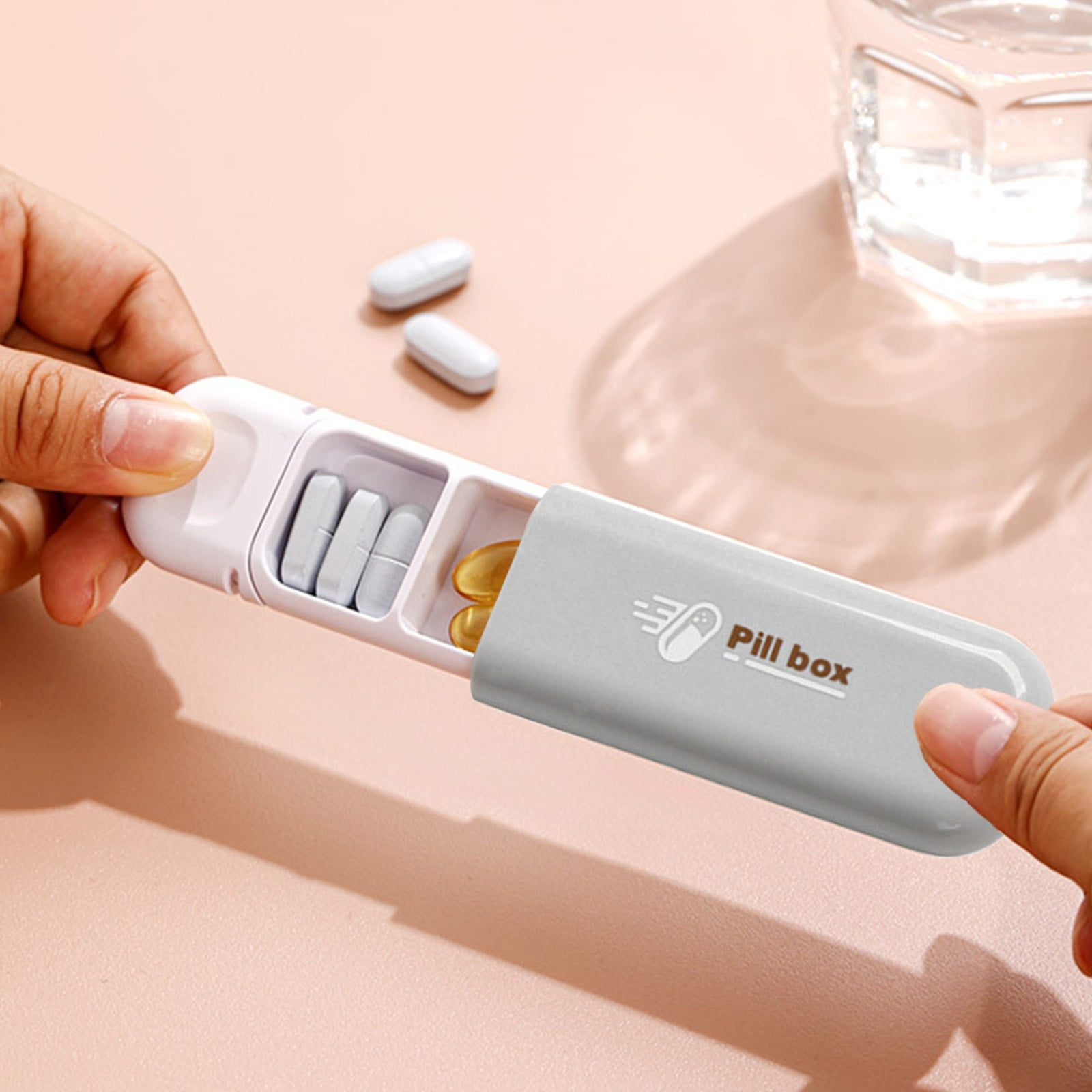 PPgejGEK Portable Small Drug Box for Home Use One Day Drug Box for The ...