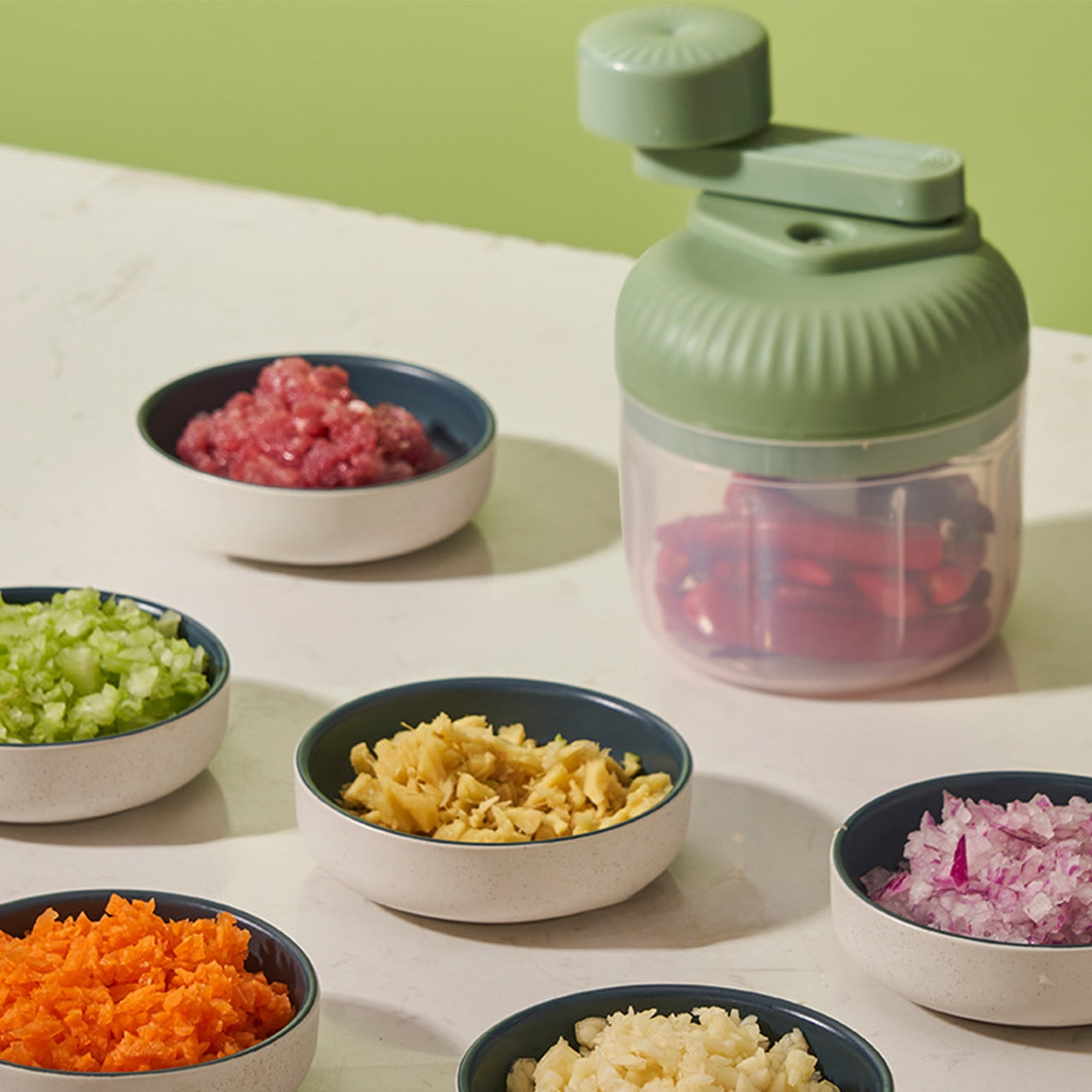 Usmixi Food Chopper Handheld Vegetable Chopper Meat Grinder Garlic ...