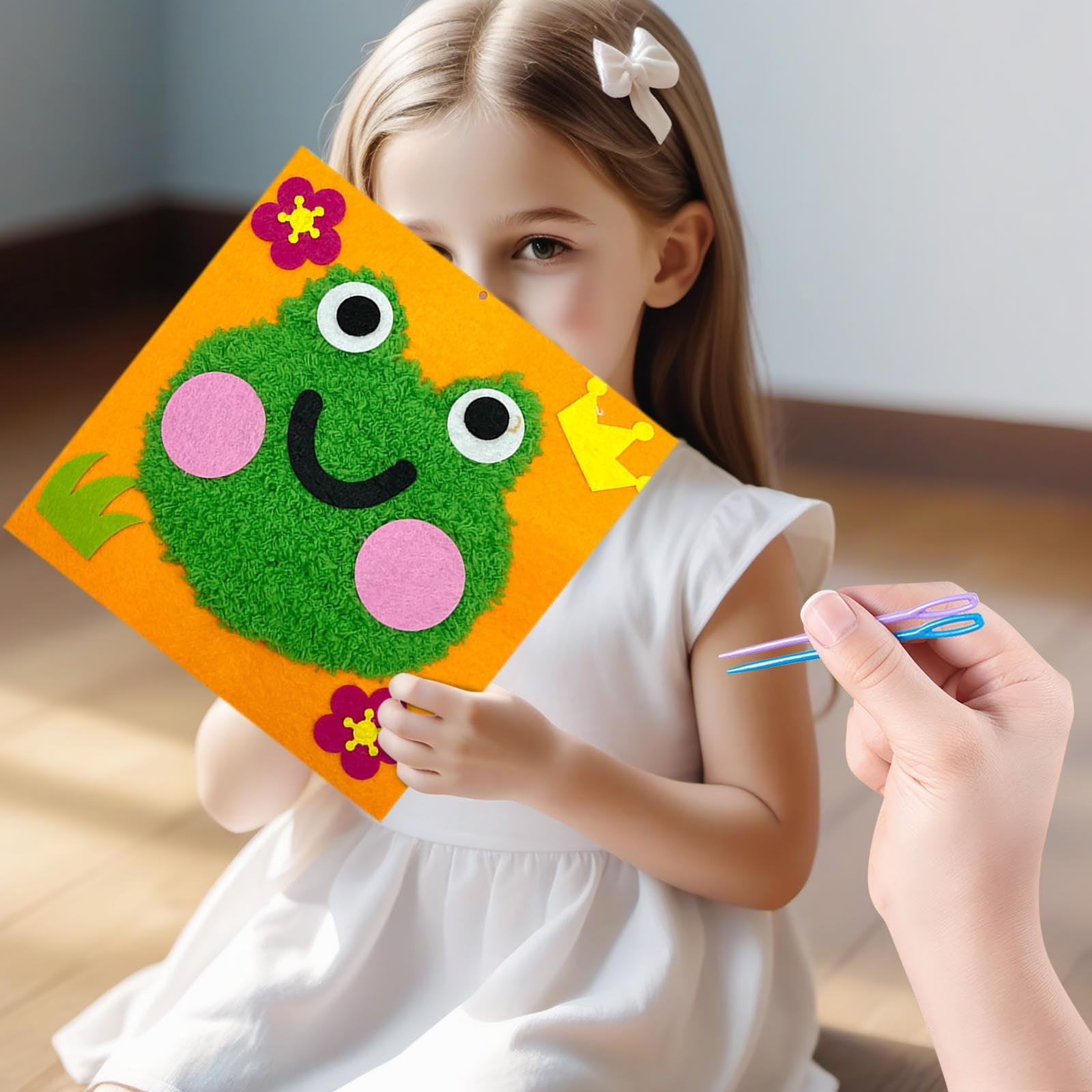 Usmixi DIY Embroidery Doll Kit Sewing Kits Hand Threading Painting ...