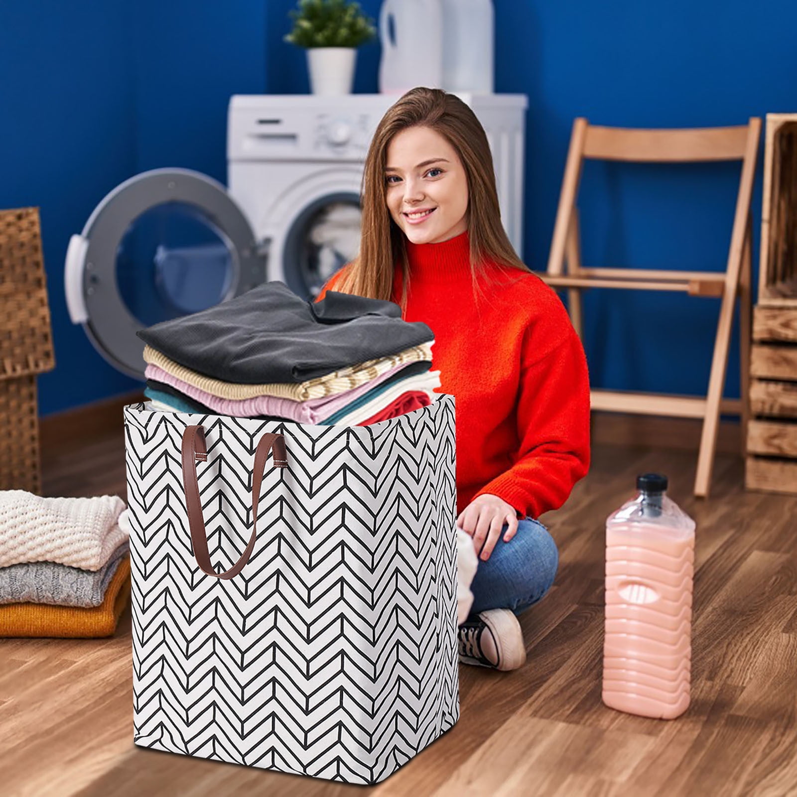 Usmixi Dirty Cloth Bucket Foldable Cloth Storage Box Large Capacity ...