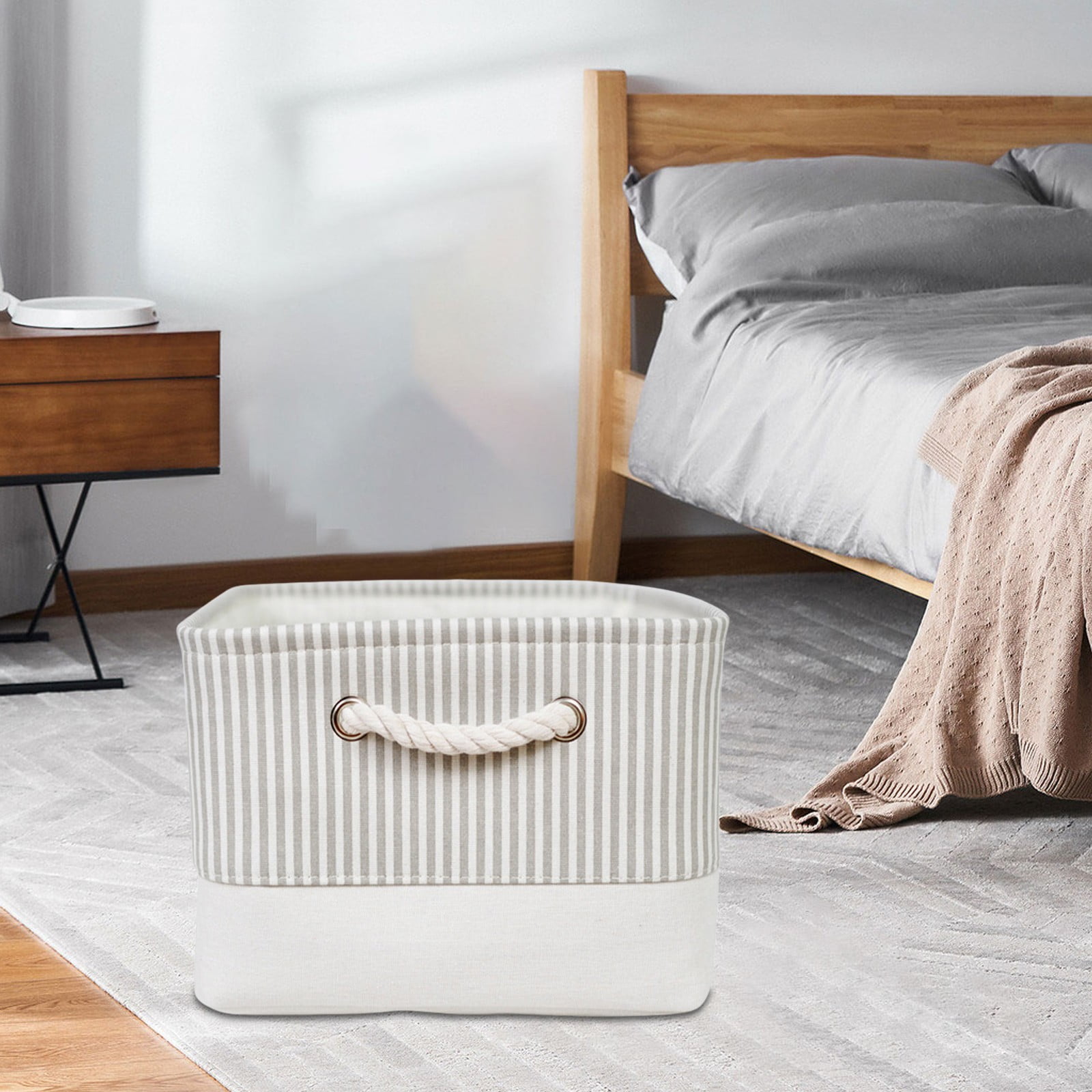 Usmixi Fabric Storage Basket Modern Household Clothes Toy Storage Box ...