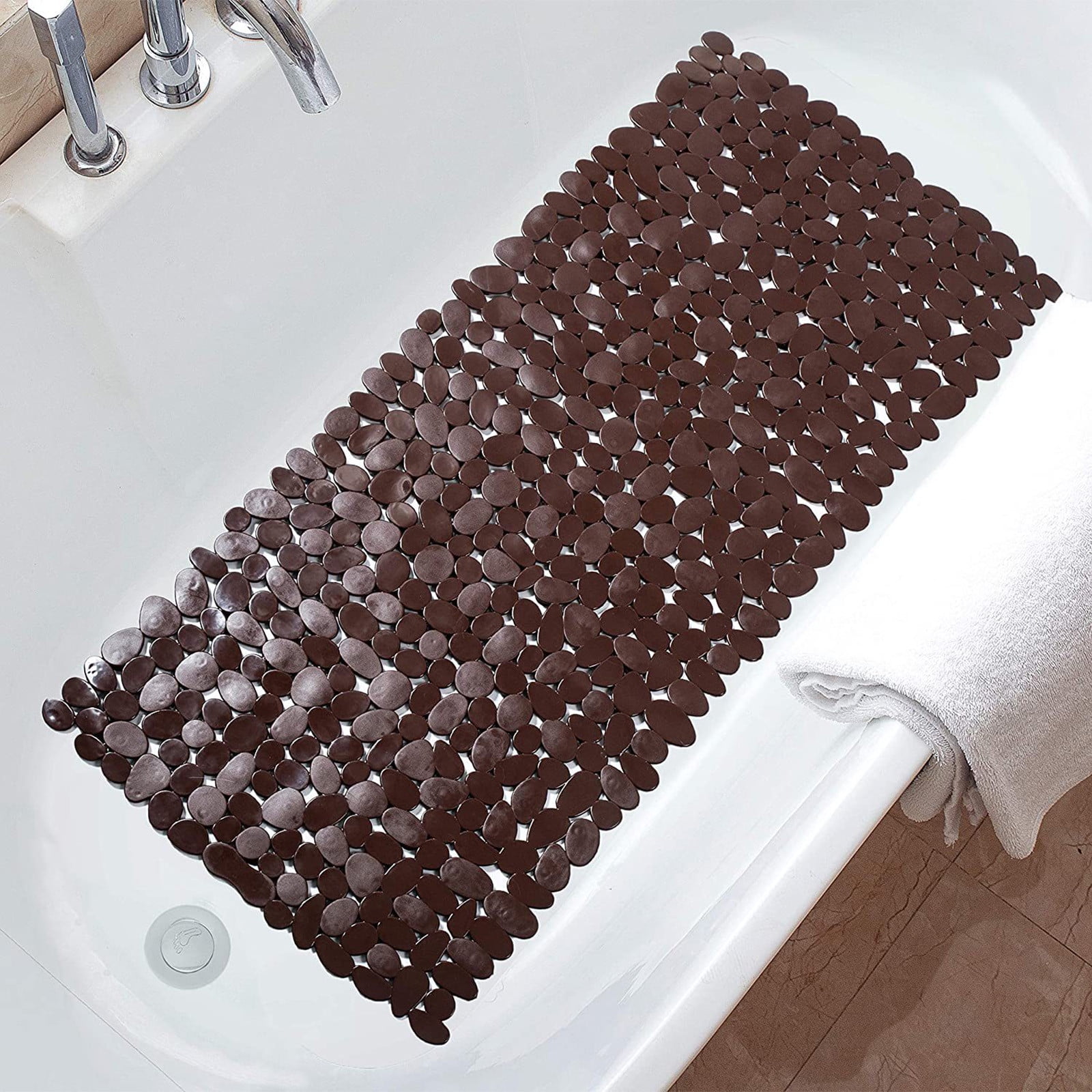 Usmixi Foot Frosted Shower Mat with Floating Ice Foot frosted Stone ...